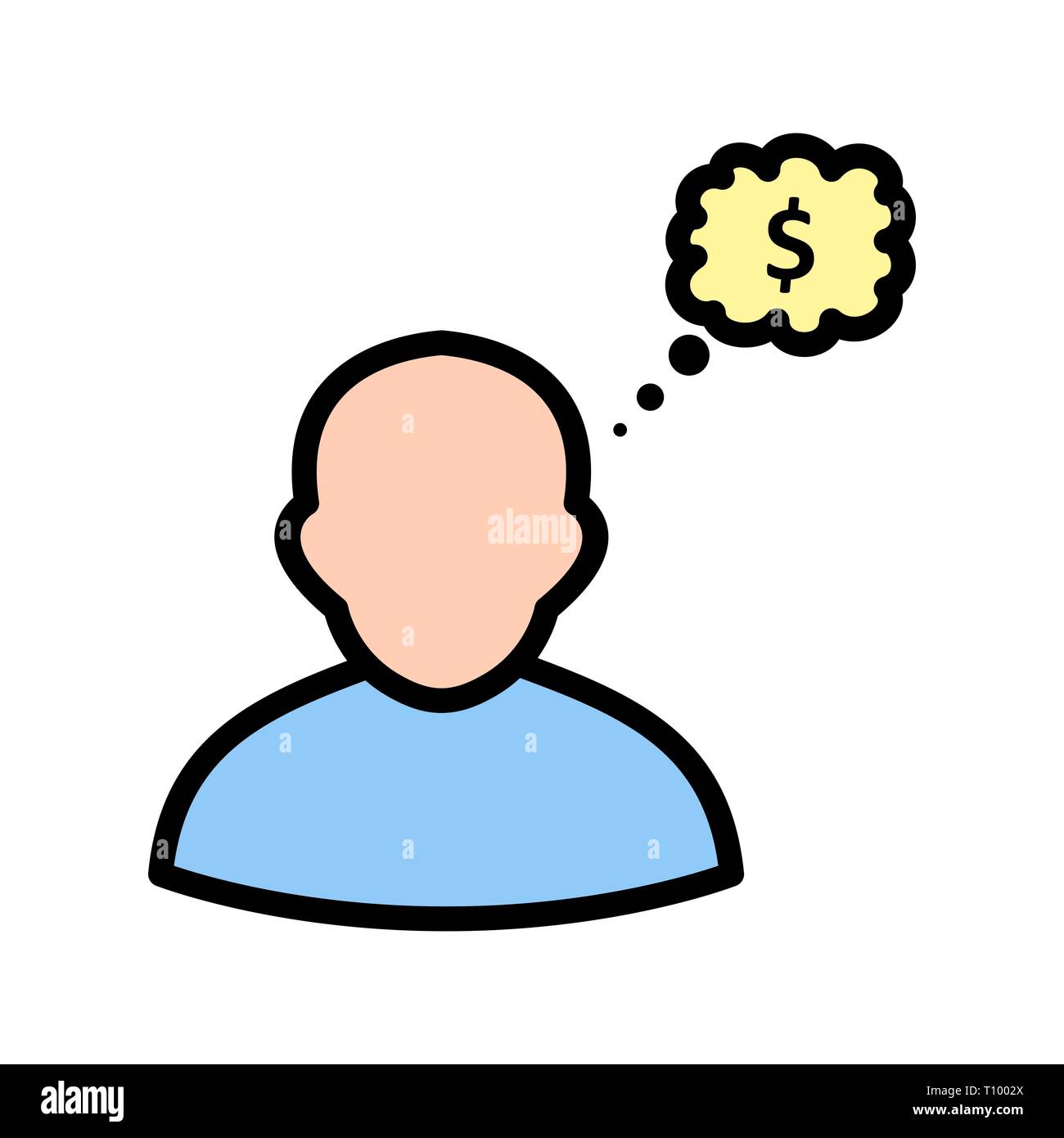 Illustration Business thinking Icon Stock Photo - Alamy