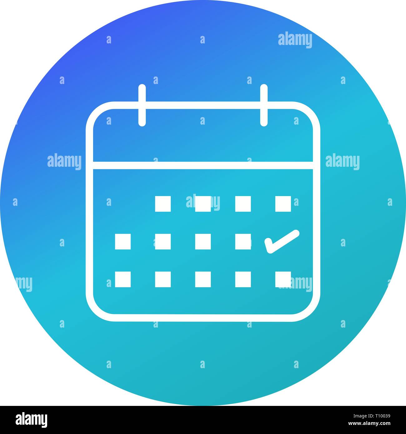 Illustration Business Calendar Icon Stock Photo - Alamy