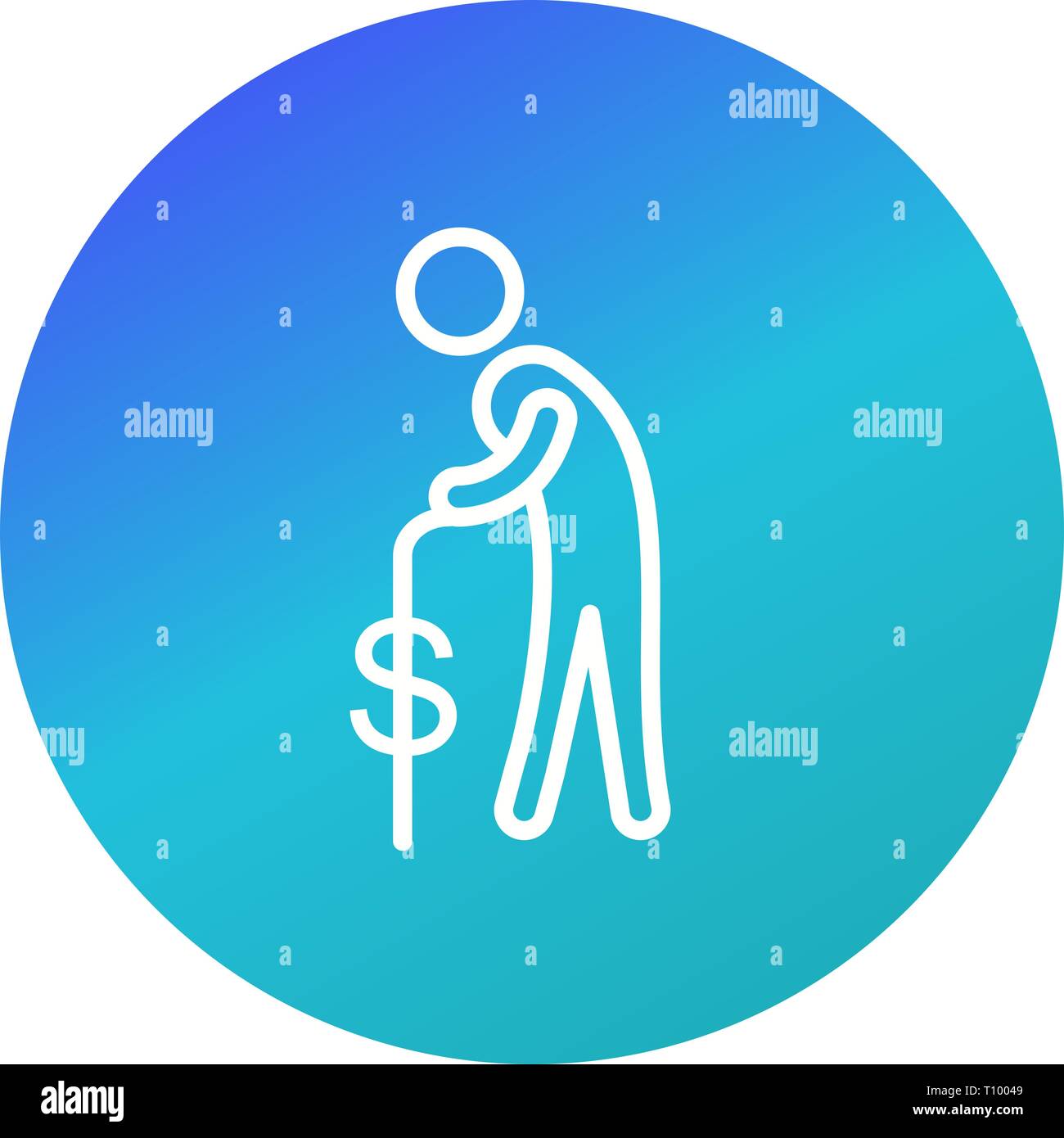 Illustration Pension Icon Stock Photo - Alamy