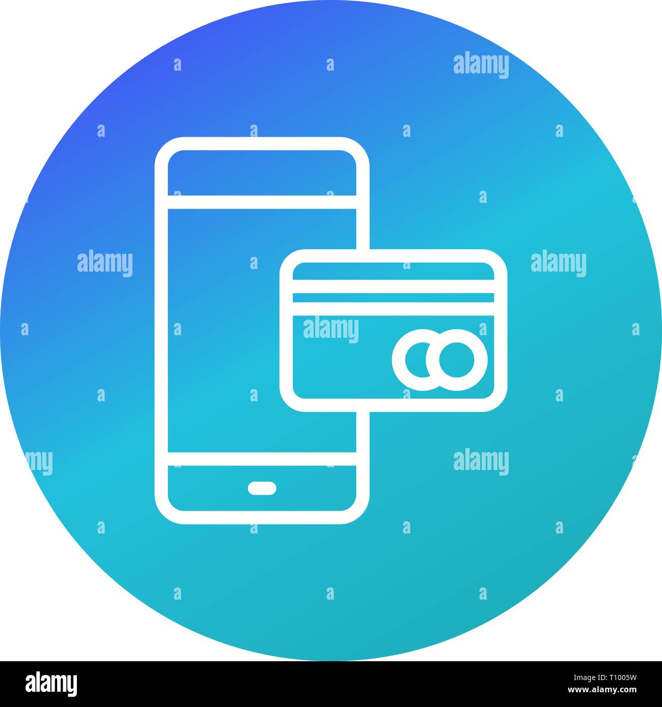 Illustration Mobile banking Icon Stock Photo - Alamy