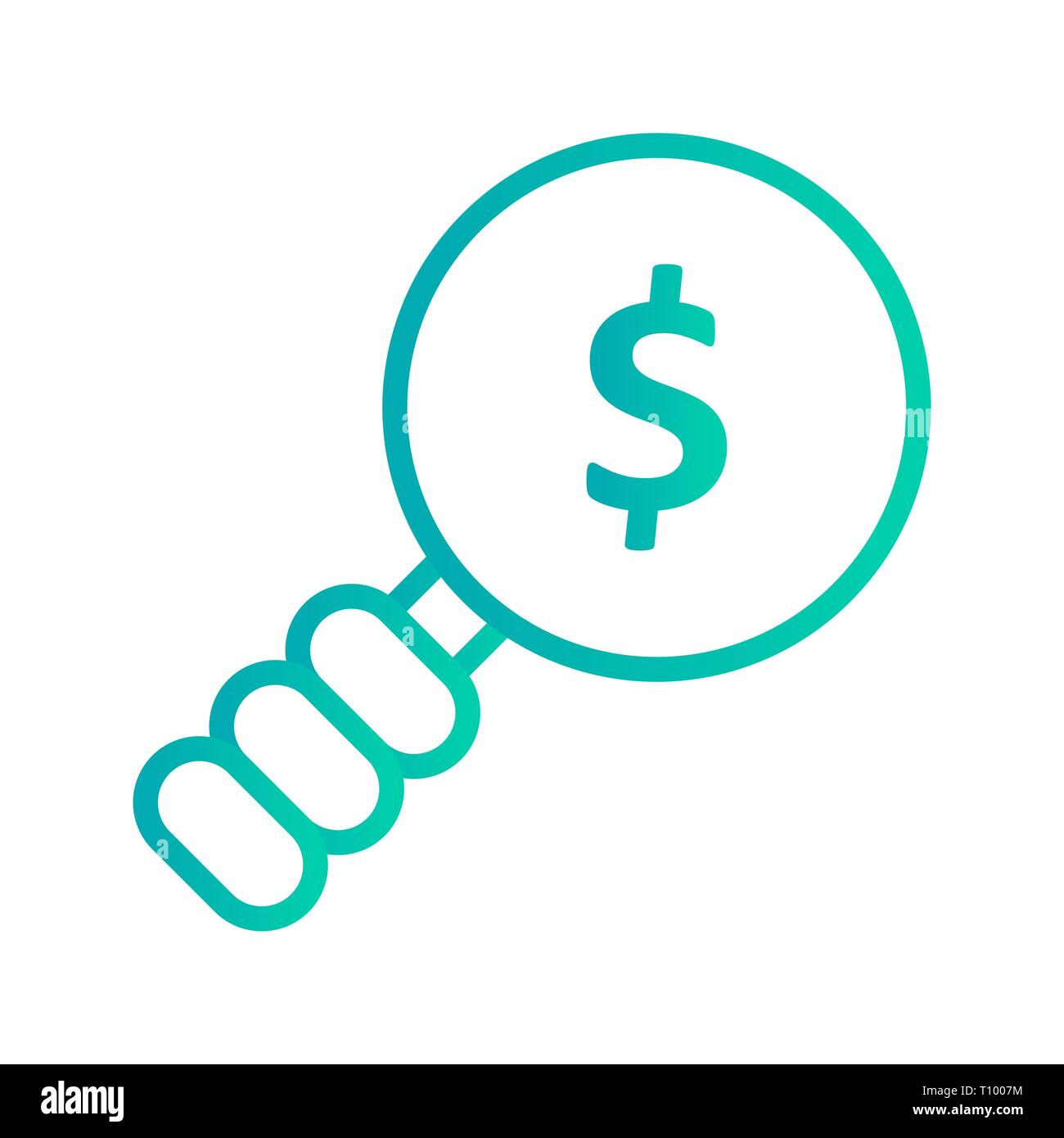 Illustration Money Search Icon Stock Photo - Alamy