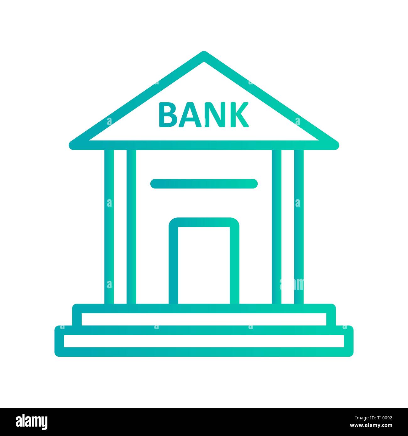 Illustration Bank Icon Stock Photo - Alamy