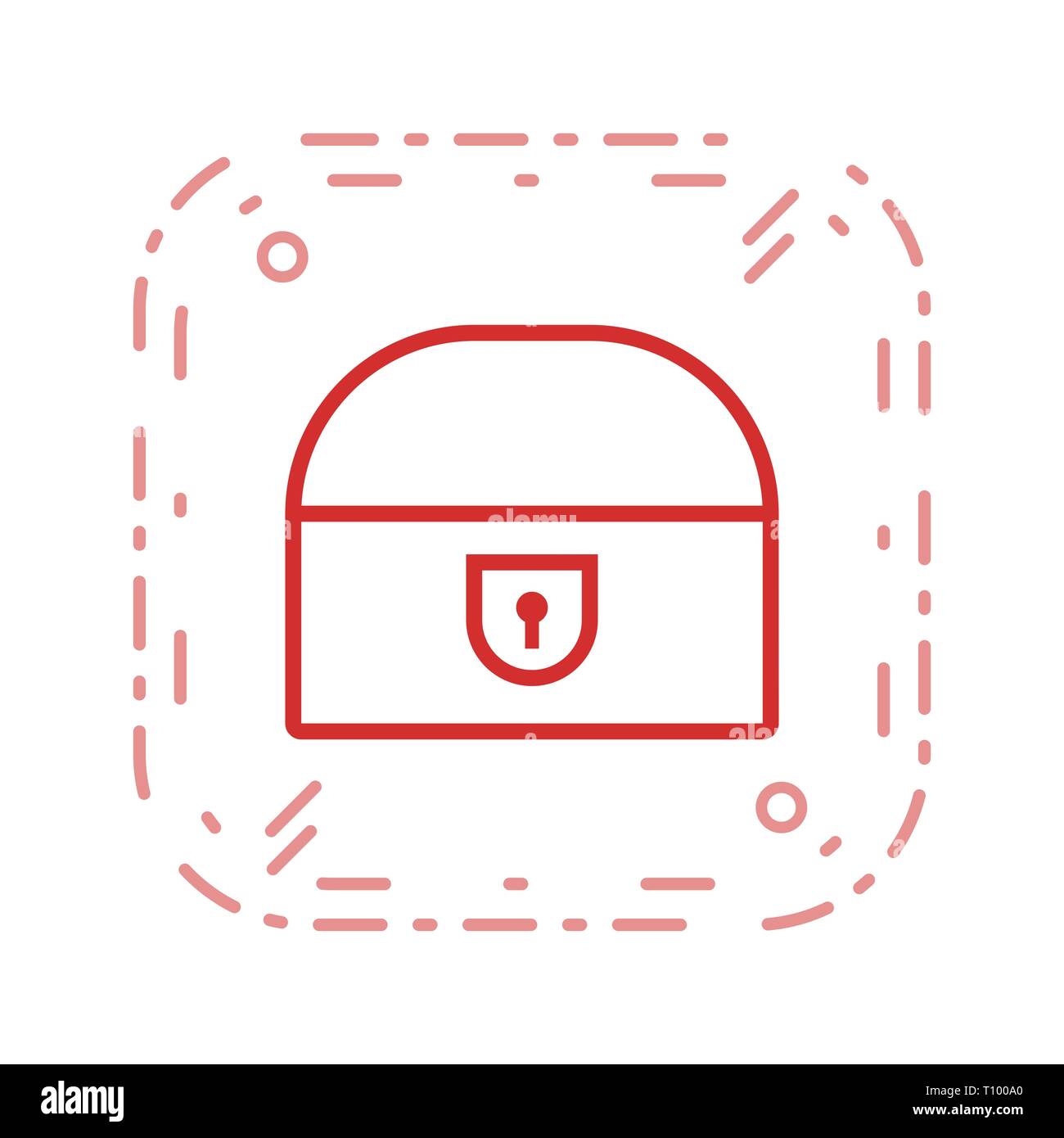Illustration Coin Chest Icon Stock Photo - Alamy