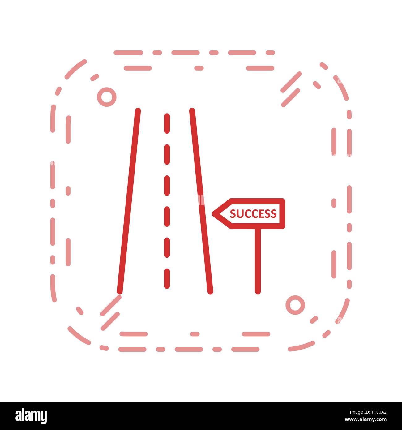 Illustration Road to success Icon Stock Photo - Alamy