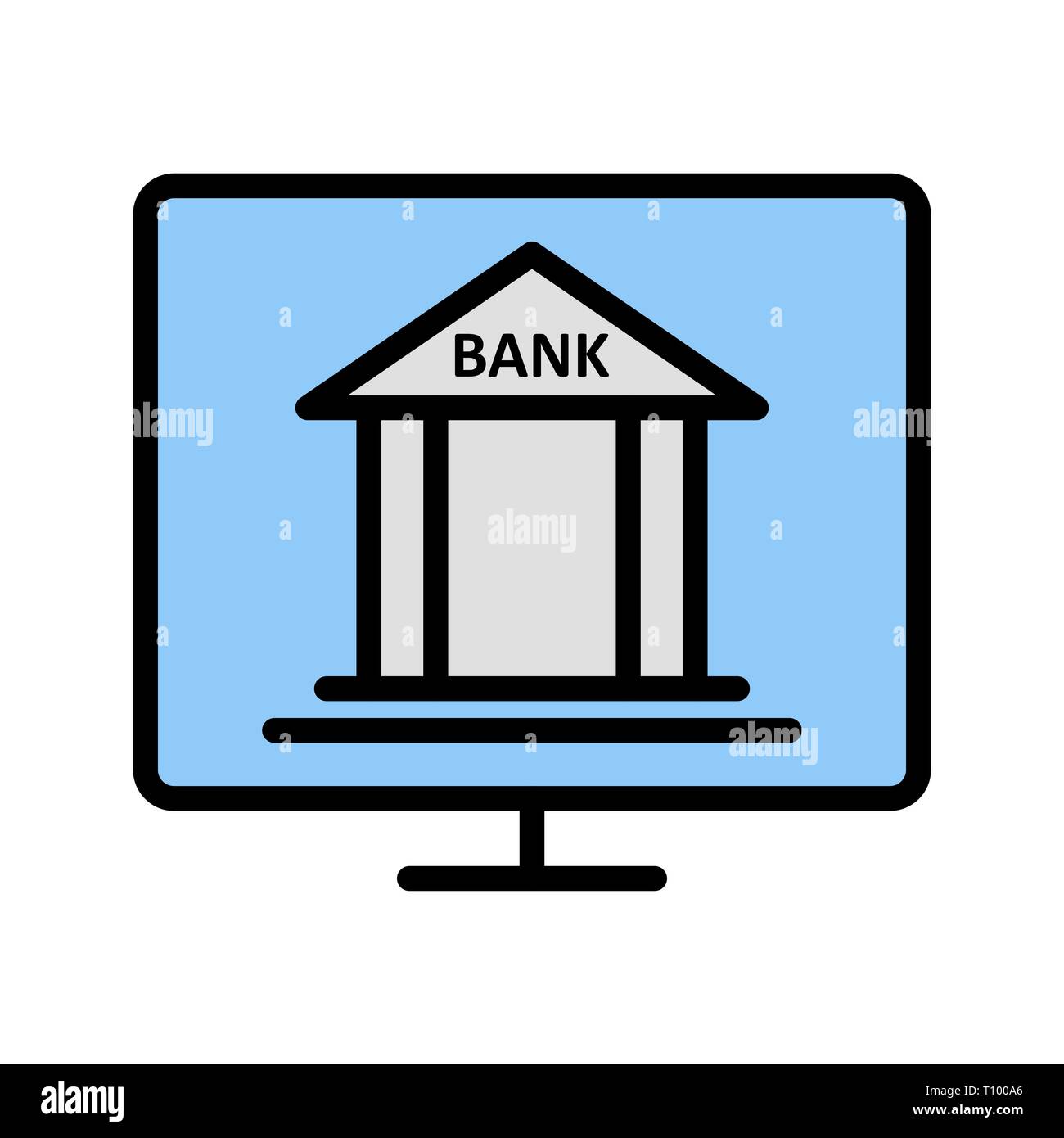 Illustration Internet Banking Icon Stock Photo - Alamy