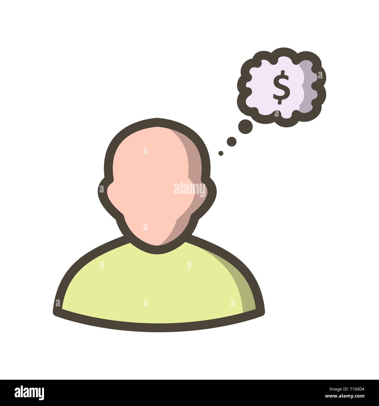 Illustration Business thinking Icon Stock Photo - Alamy
