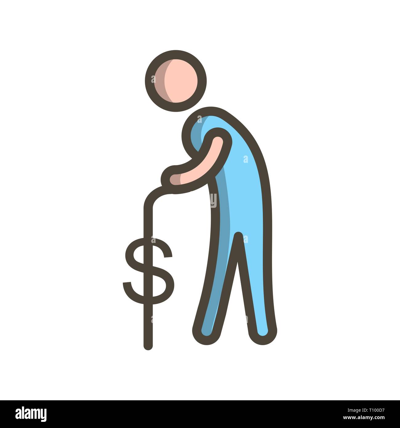Illustration Pension Icon Stock Photo - Alamy