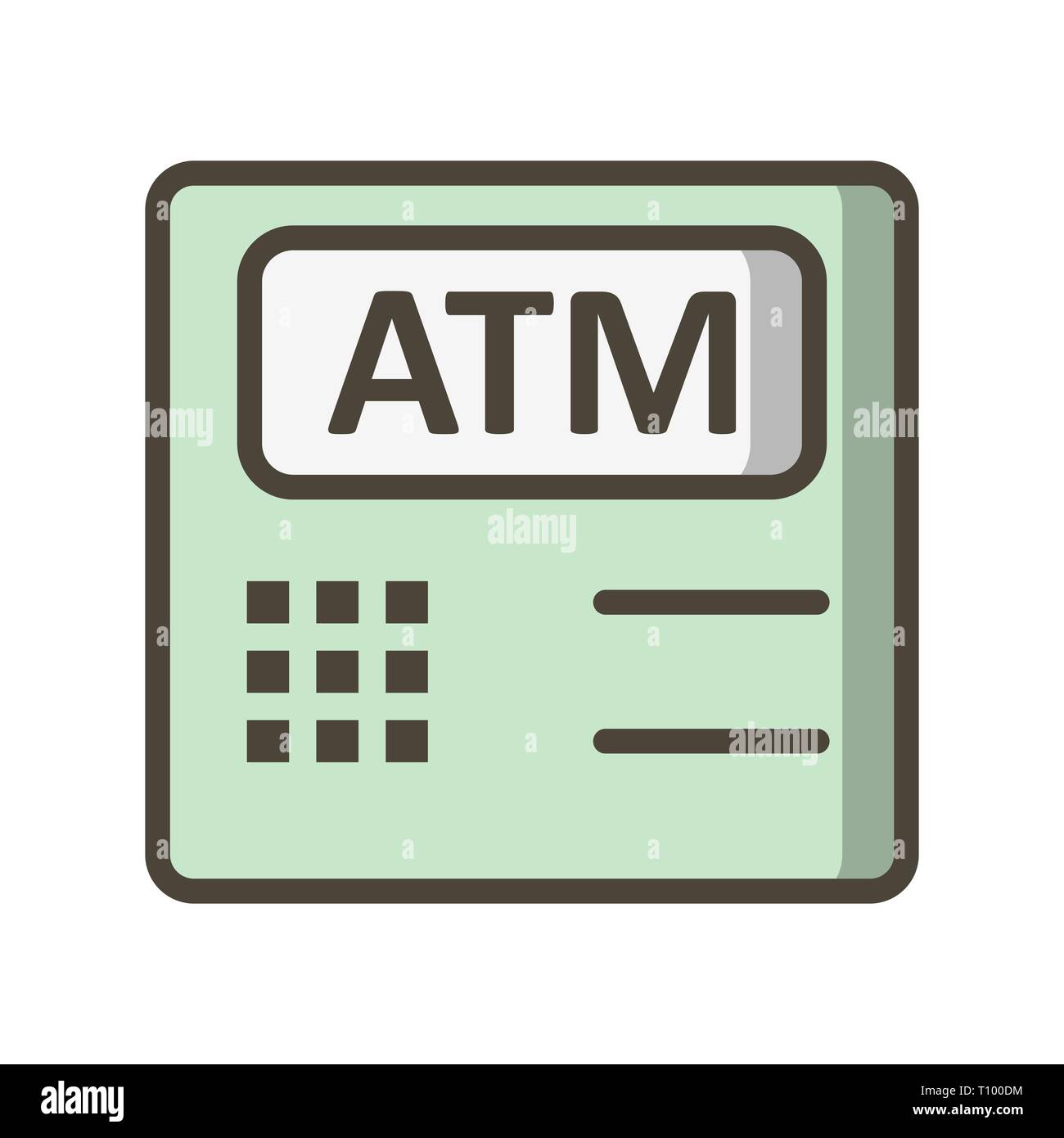 Illustration Atm Machine Icon Stock Photo - Alamy