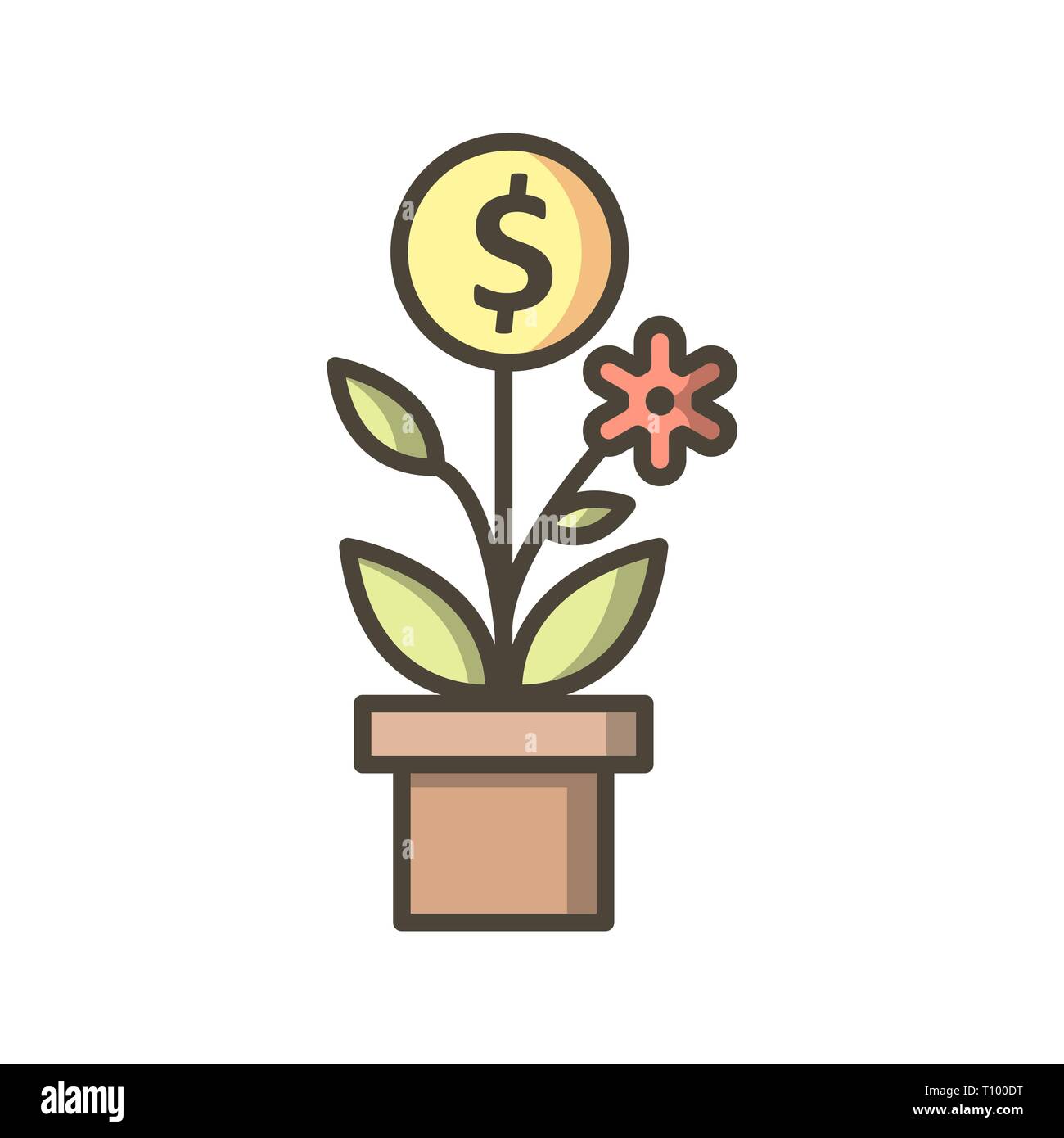 Illustration Business tree Icon Stock Photo - Alamy