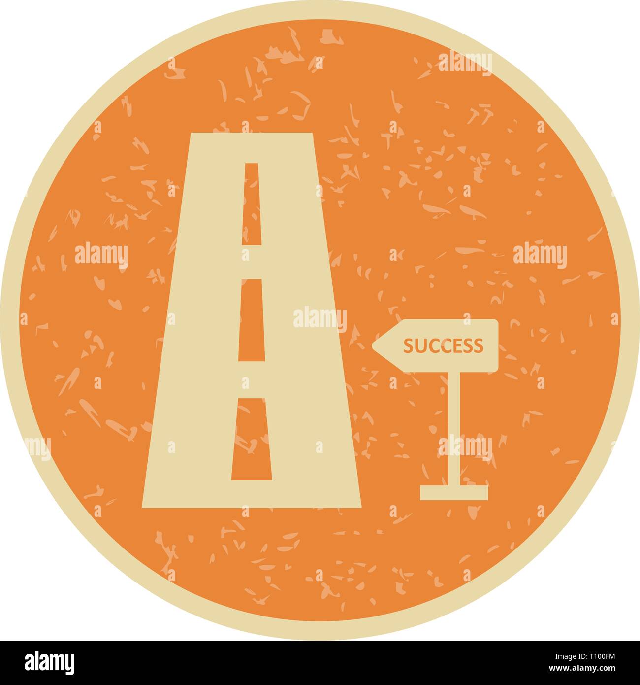 Illustration Road to success Icon Stock Photo - Alamy