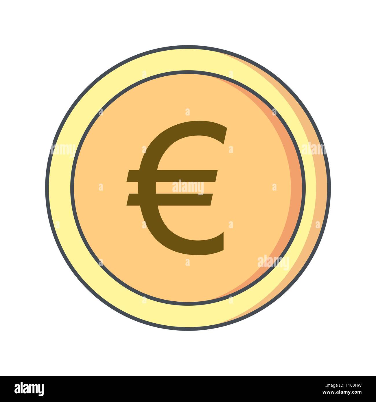 Illustration Euro Icon Stock Photo - Alamy
