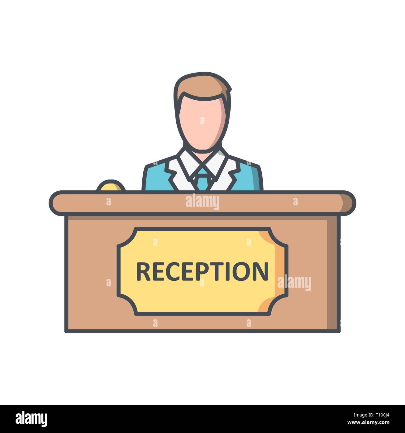 Illustration Reception Icon Stock Photo - Alamy