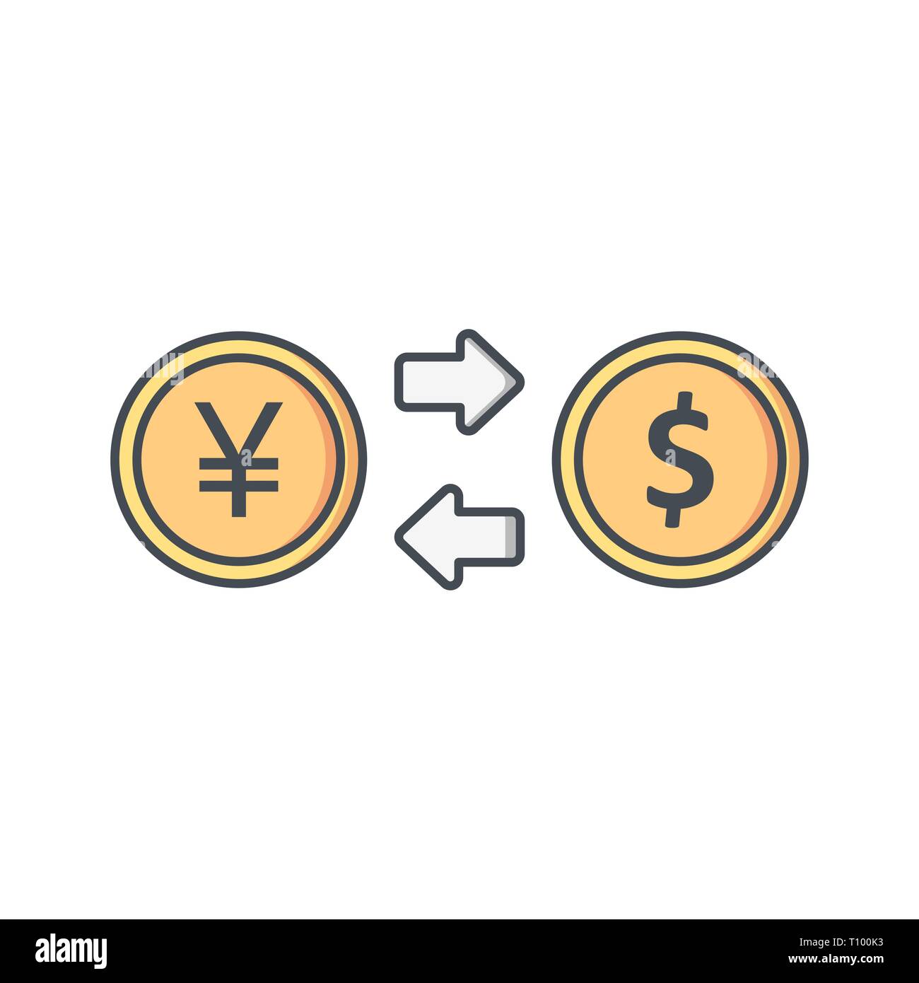 Illustration Exchange rate Icon Stock Photo - Alamy