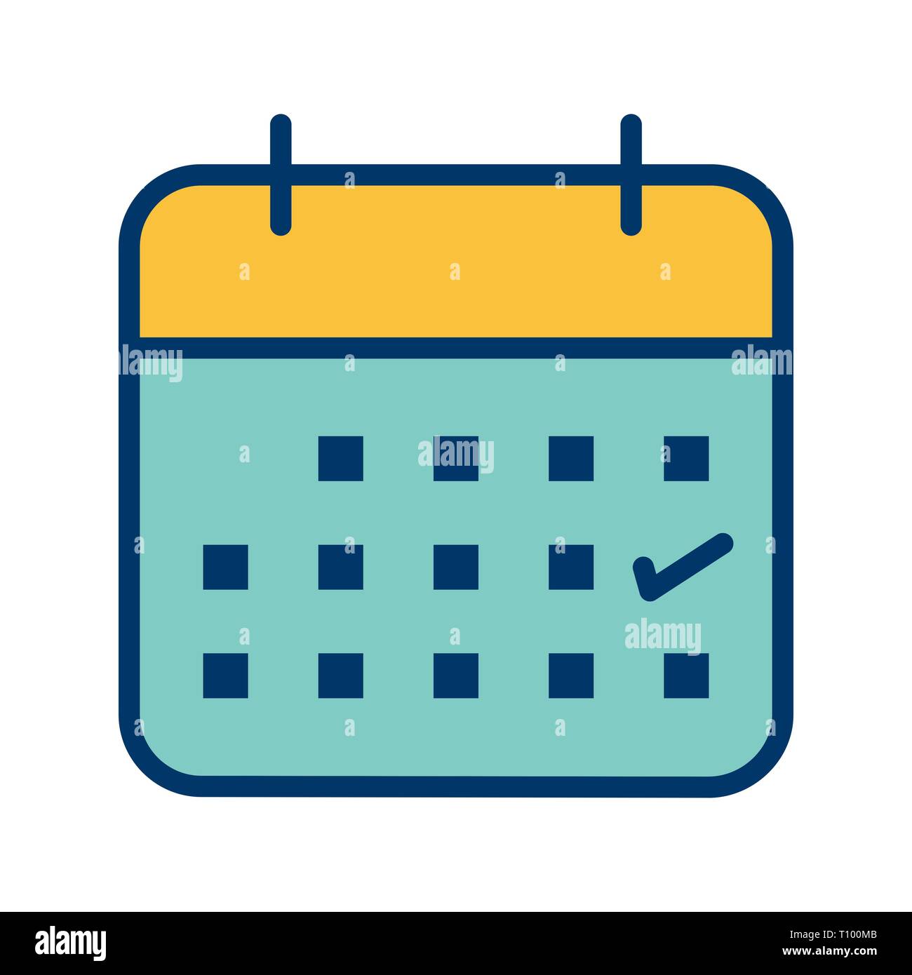 Illustration Business Calendar Icon Stock Photo - Alamy
