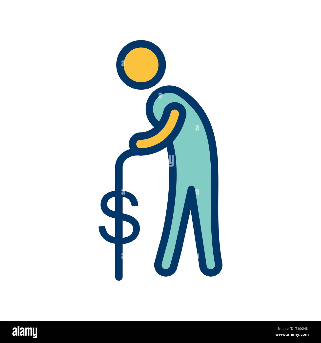 Illustration Pension Icon Stock Photo - Alamy