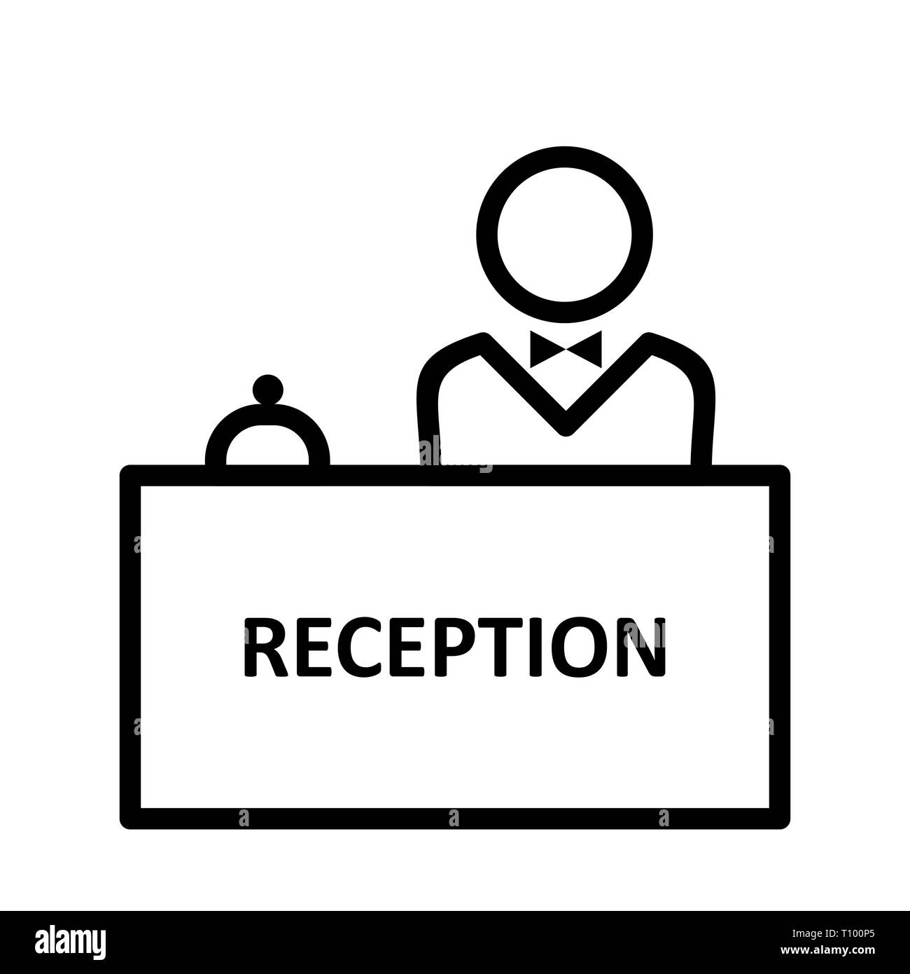 Illustration Reception Icon Stock Photo - Alamy