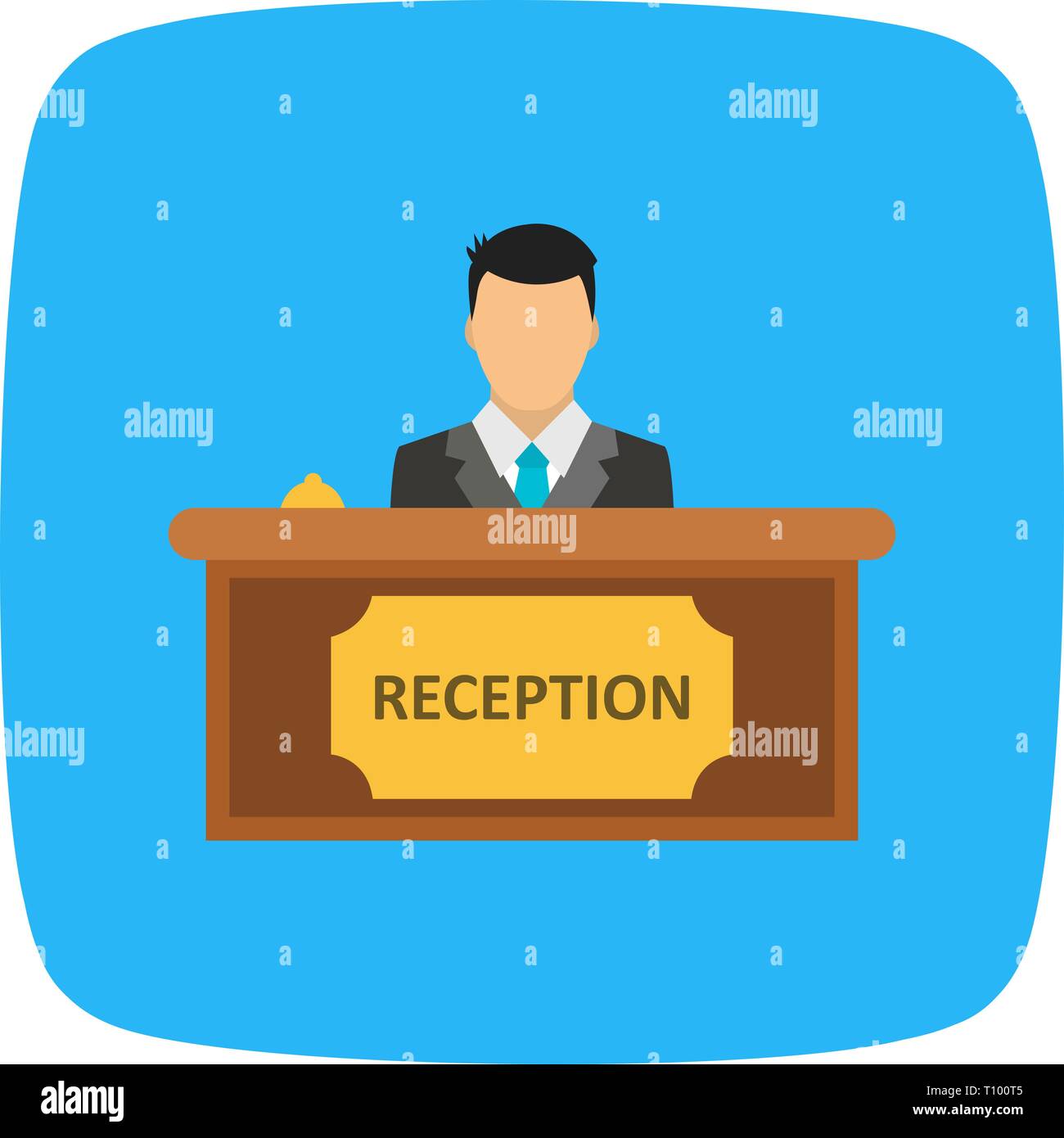 Illustration Reception Icon Stock Photo - Alamy