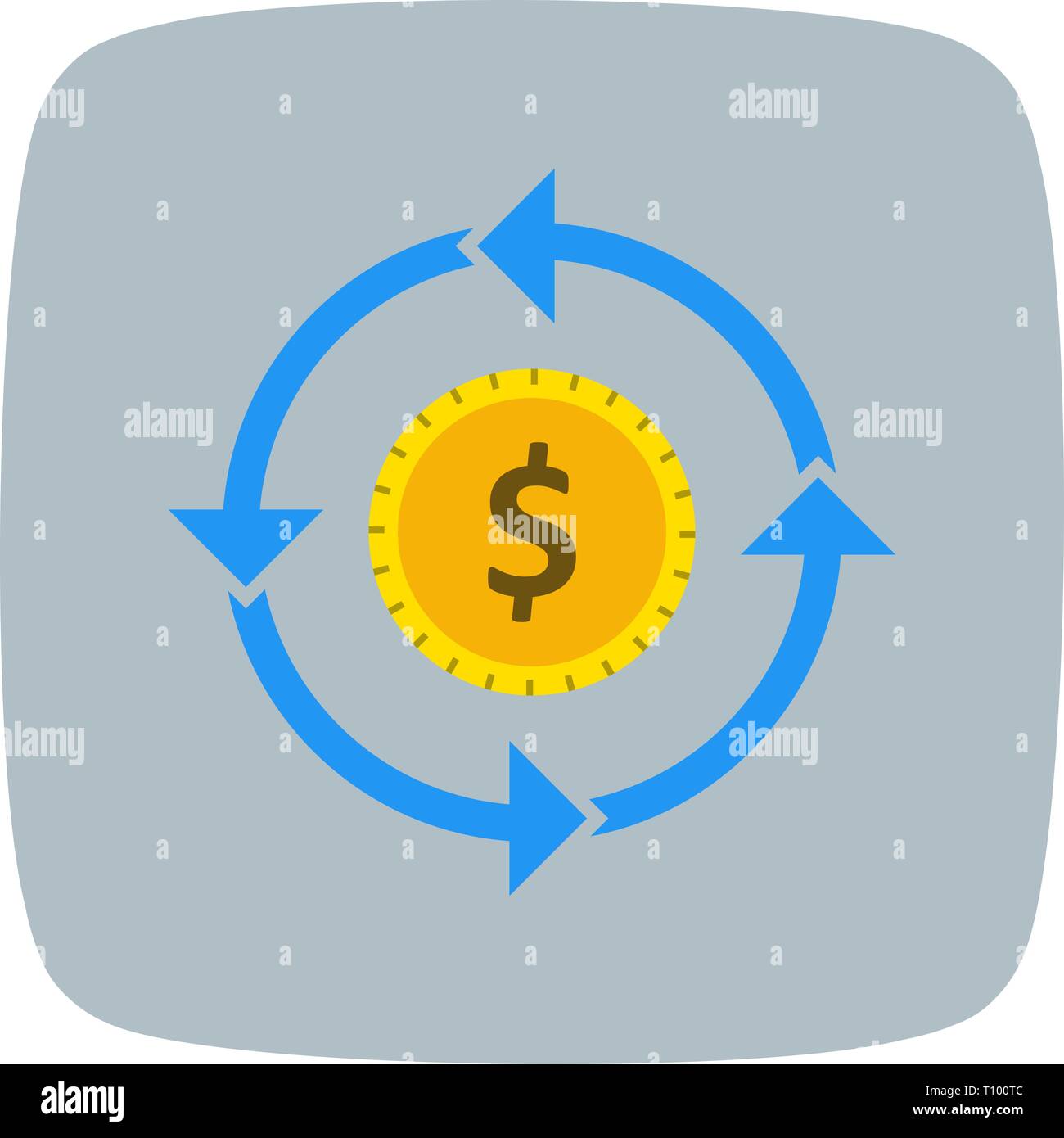 Illustration Money Flow Icon Stock Photo - Alamy