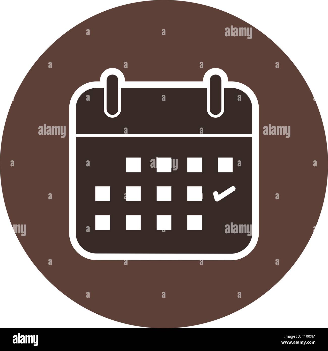 Illustration Business Calendar Icon Stock Photo - Alamy
