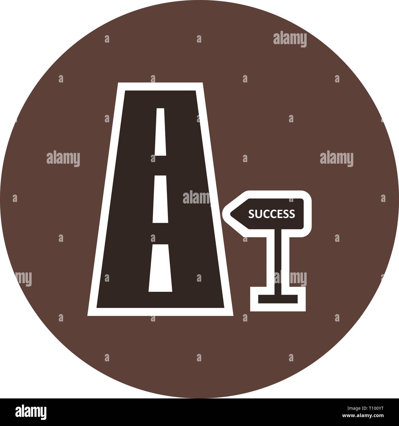 Illustration Road to success Icon Stock Photo - Alamy