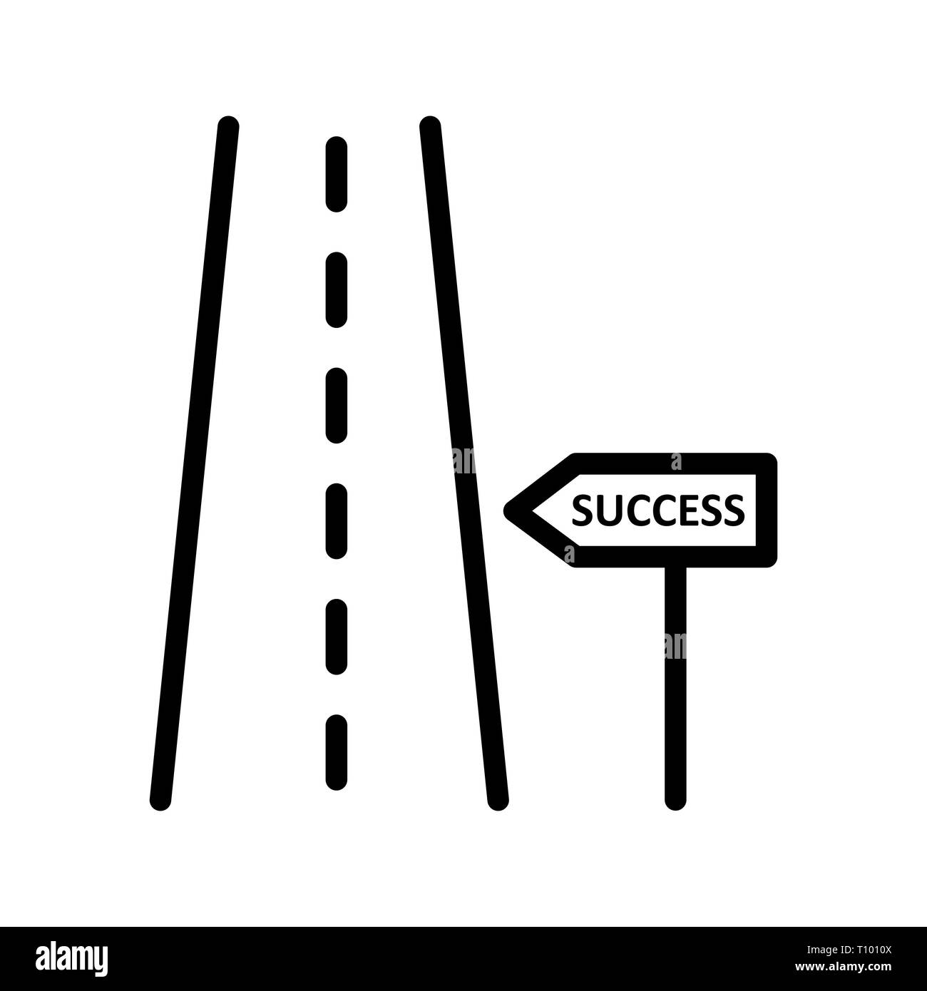 Illustration Road to success Icon Stock Photo - Alamy