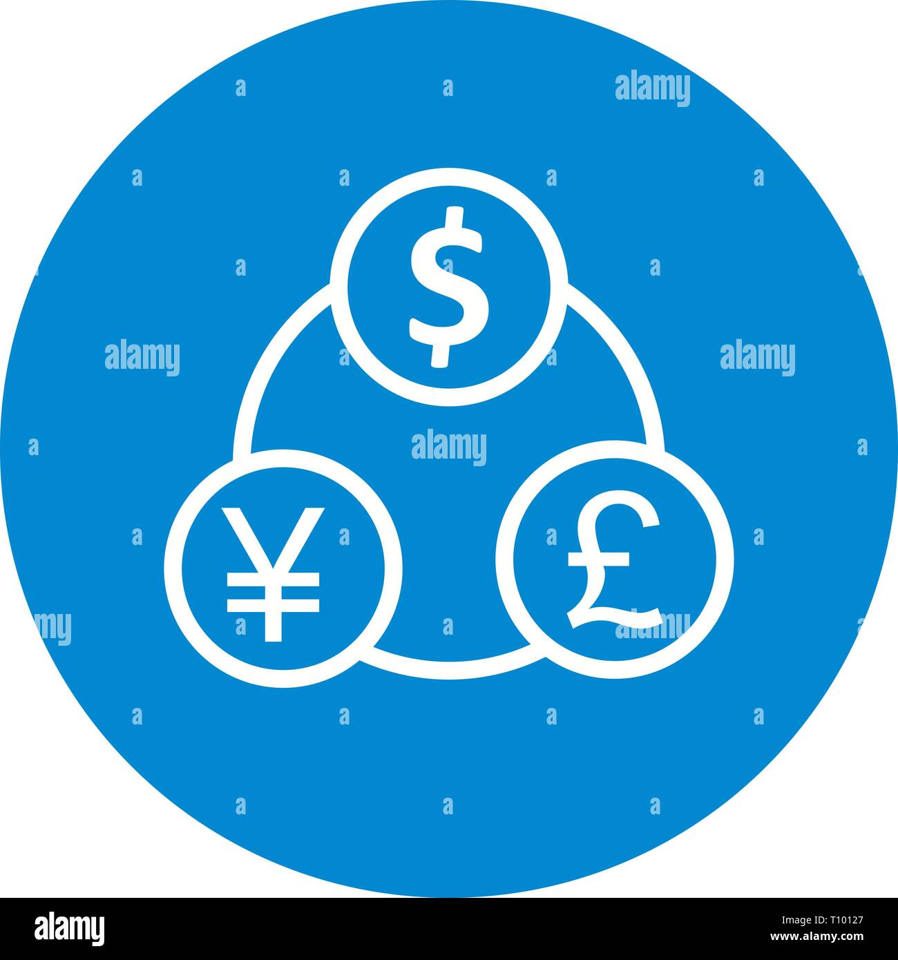 Illustration Money Flow Icon Stock Photo - Alamy