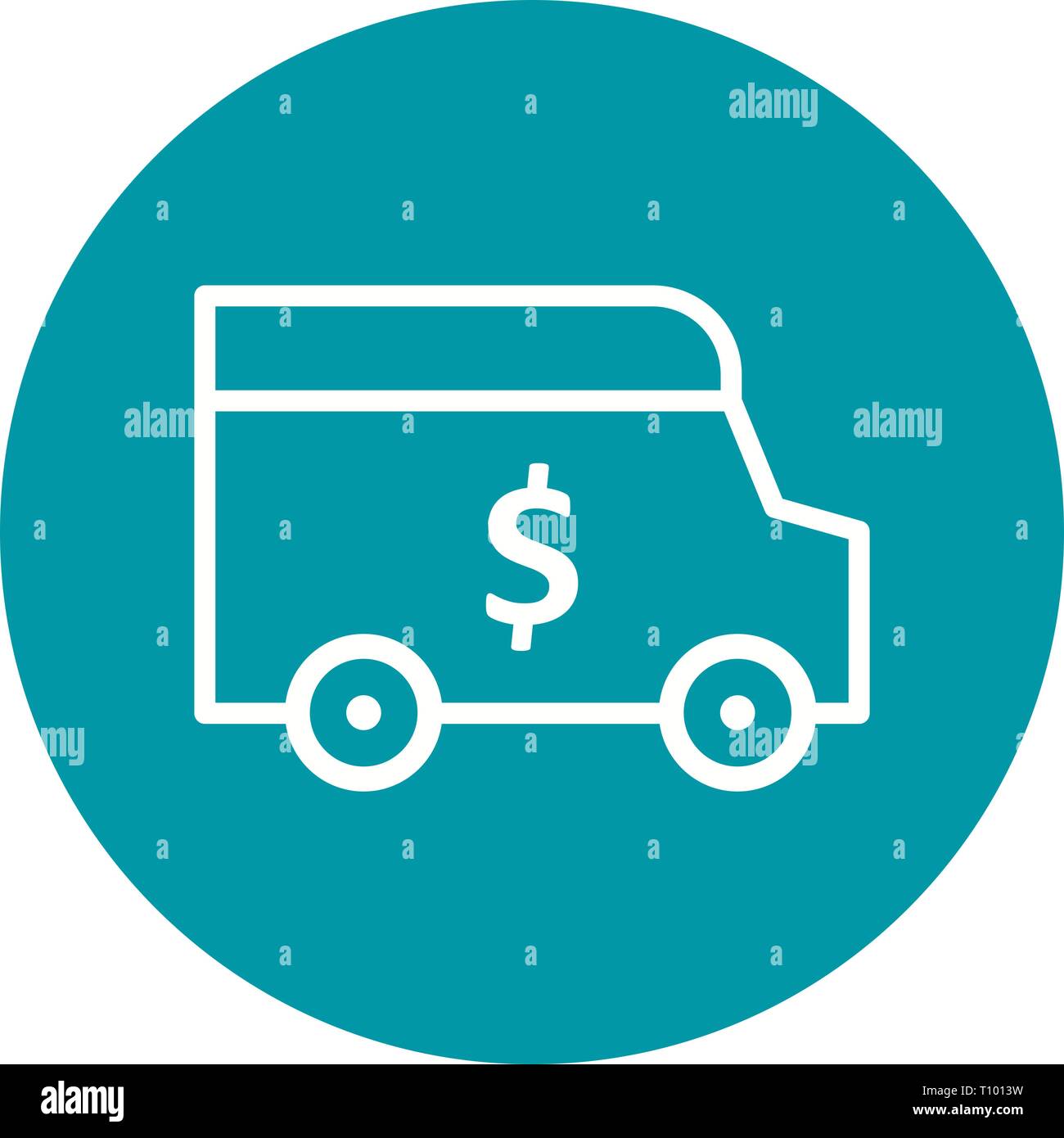 Illustration Security Van Icon Stock Photo - Alamy