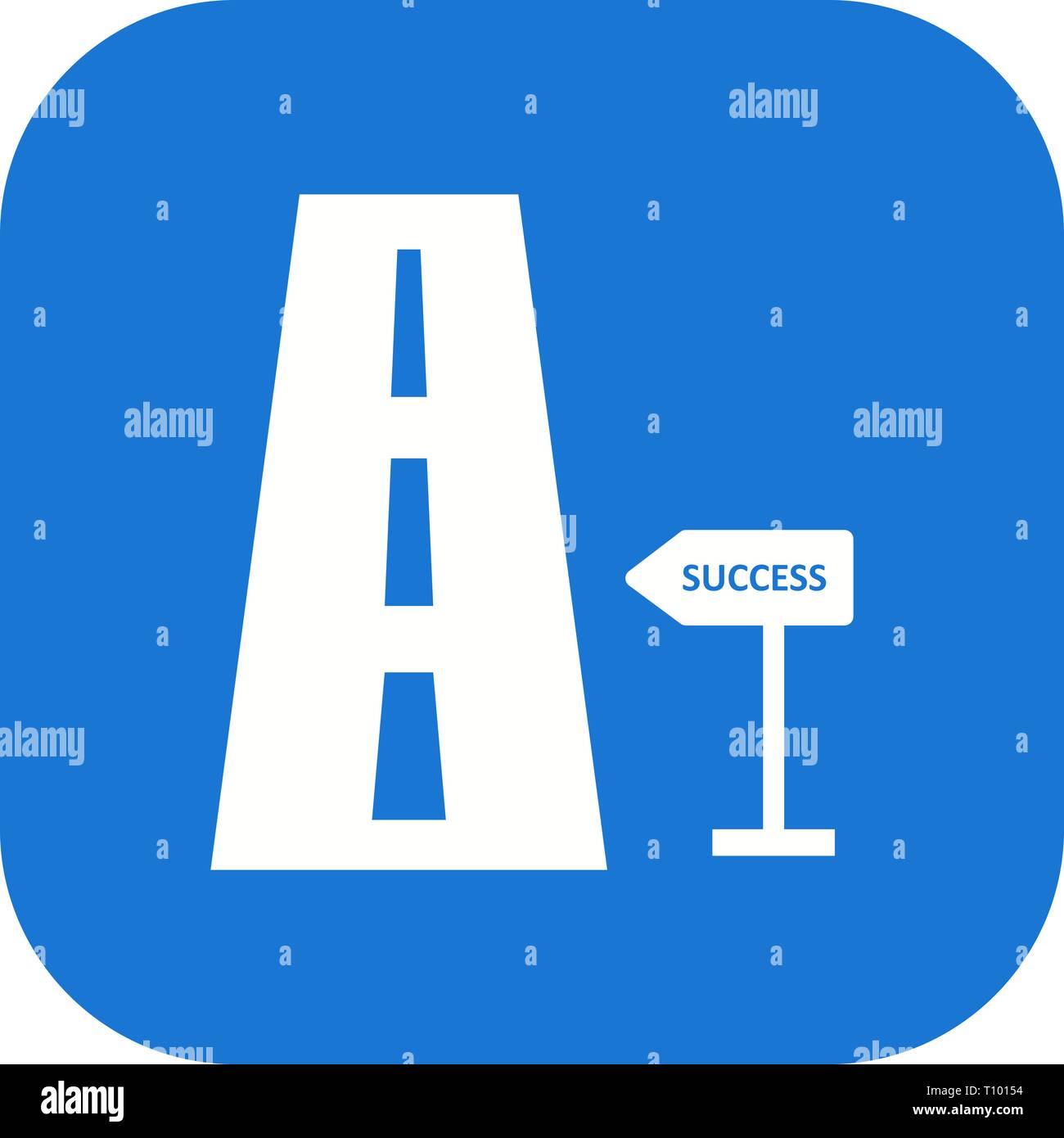 Illustration Road to success Icon Stock Photo - Alamy