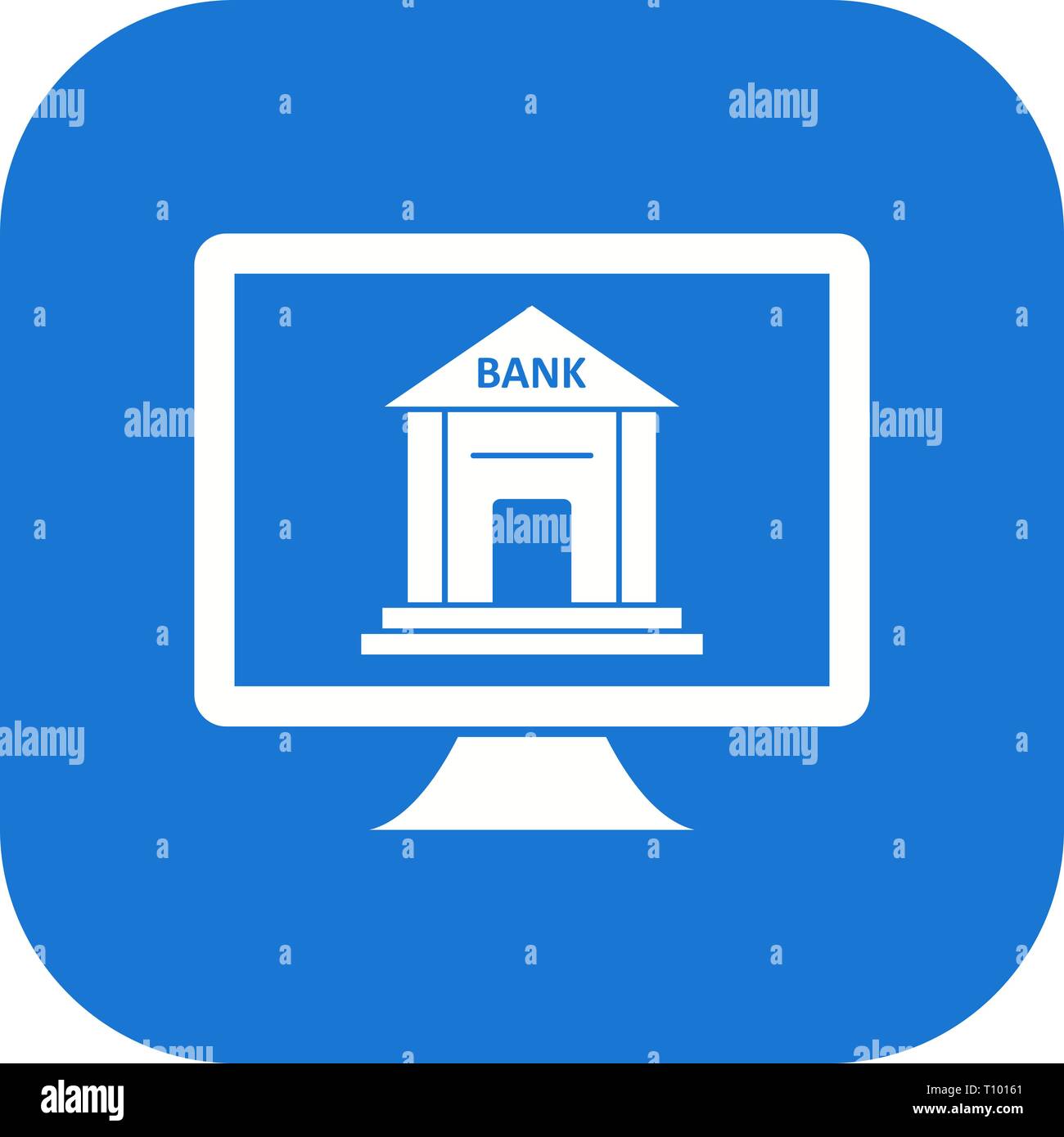 Illustration Internet Banking Icon Stock Photo - Alamy