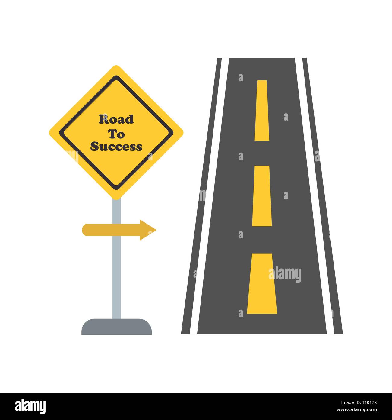 Illustration Road to success Icon Stock Photo - Alamy