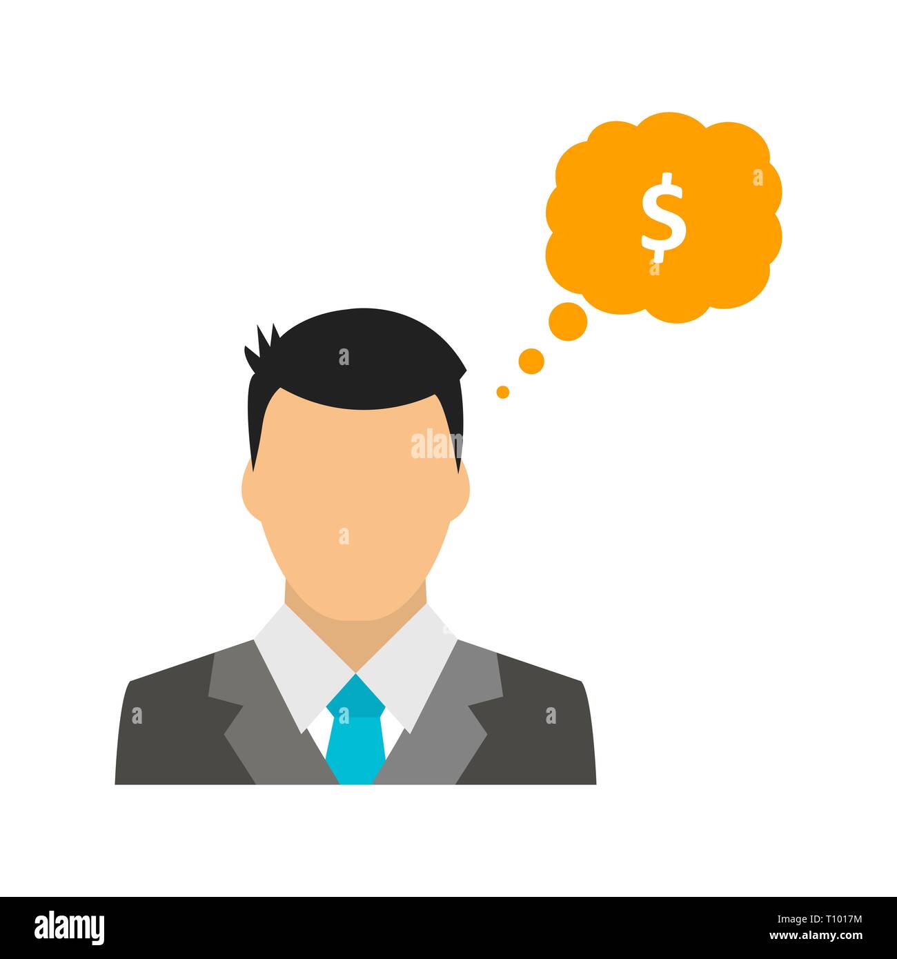 Illustration Business thinking Icon Stock Photo - Alamy