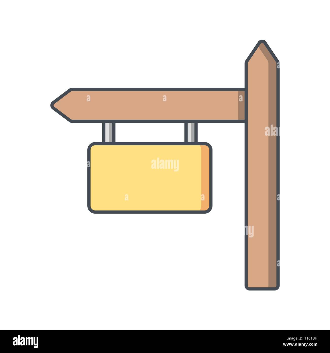 Illustration Sign Board Icon Stock Photo - Alamy