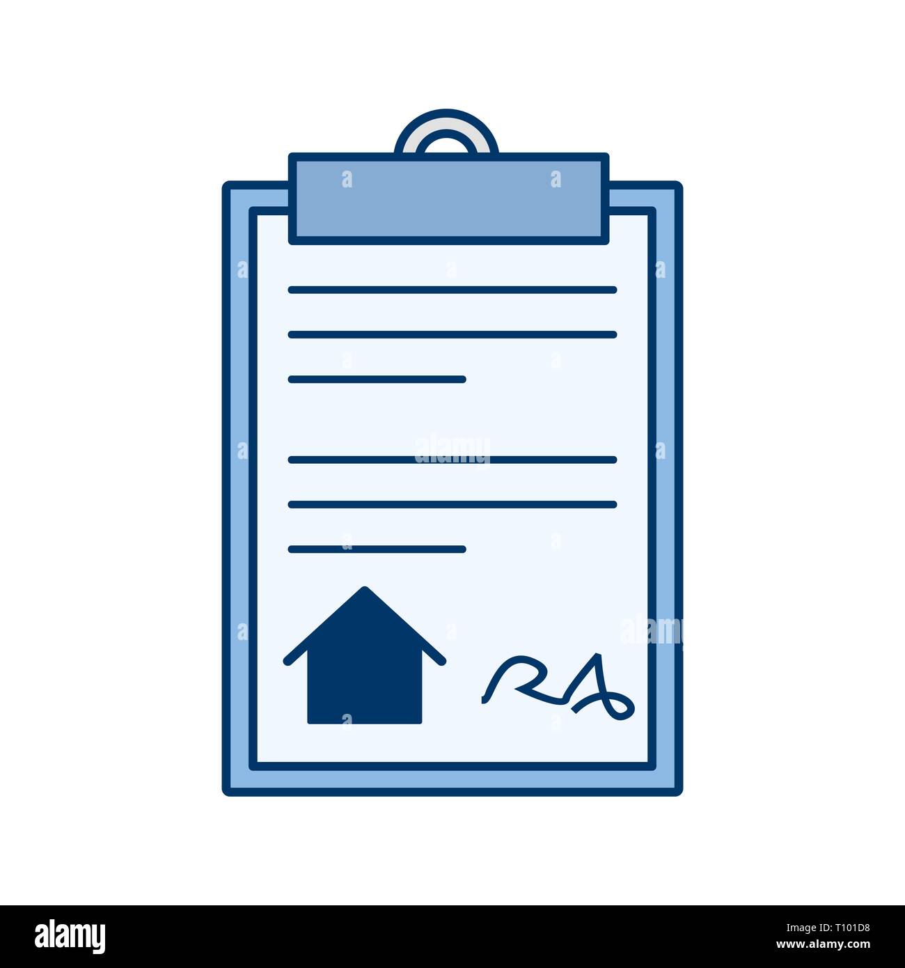 Illustration House Document Icon Stock Photo - Alamy