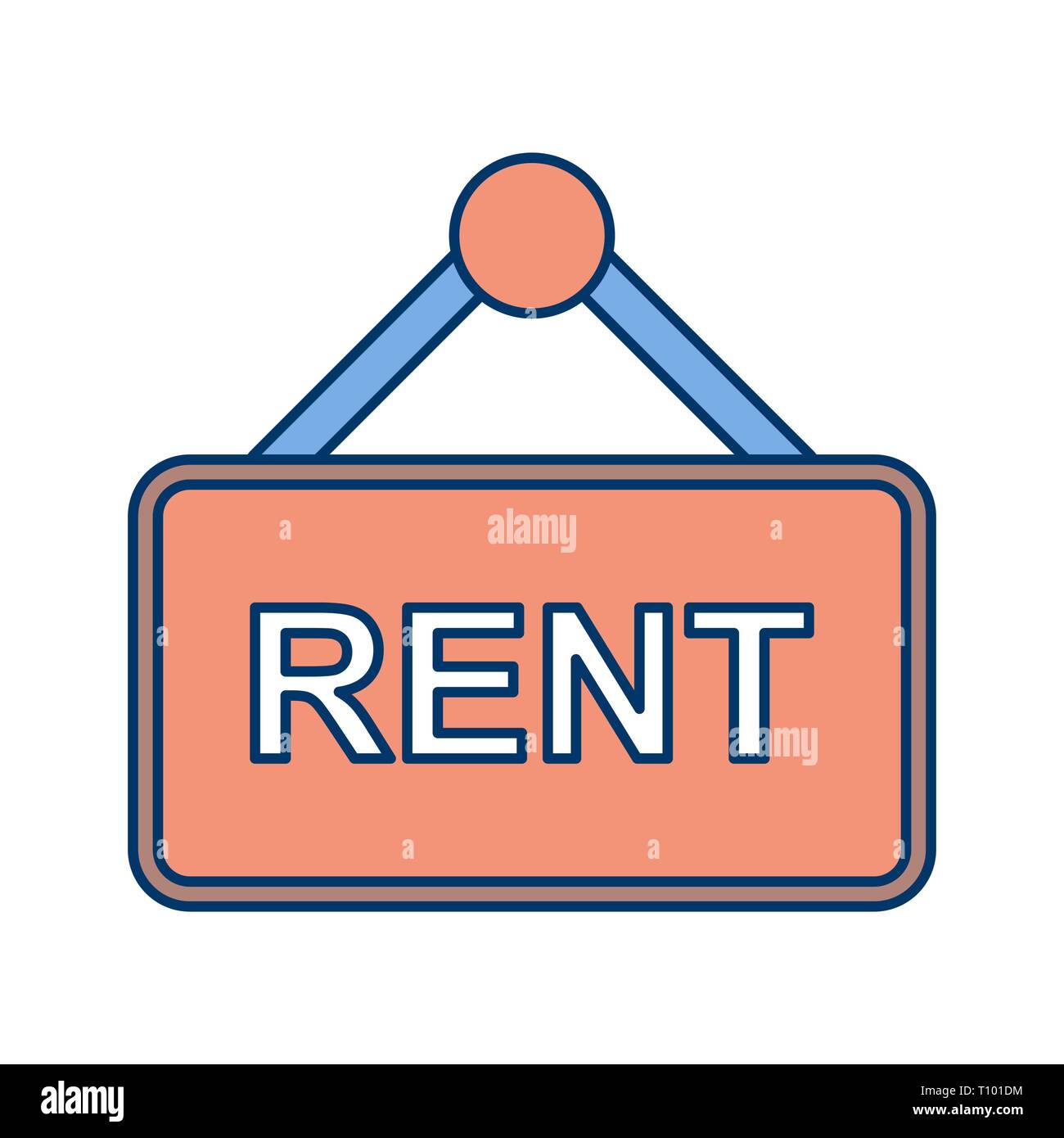 Illustration Rent Icon Stock Photo - Alamy