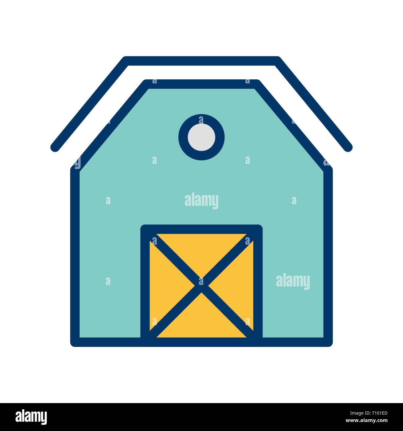 Illustration Barn Icon Stock Photo - Alamy