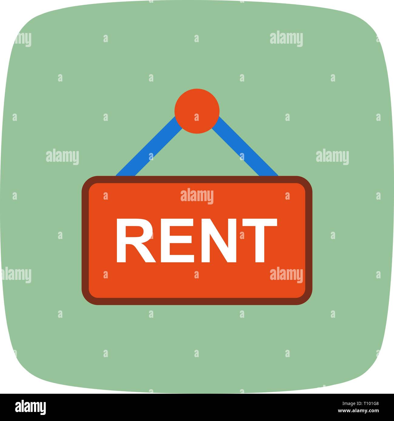 Illustration Rent Icon Stock Photo - Alamy