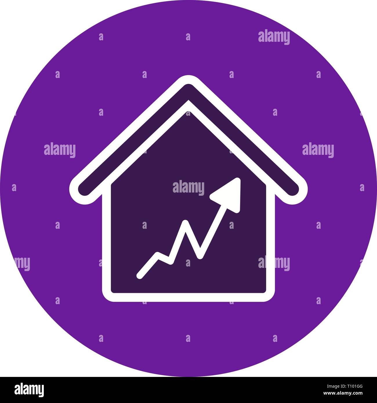 Illustration Graph House Icon Stock Photo - Alamy