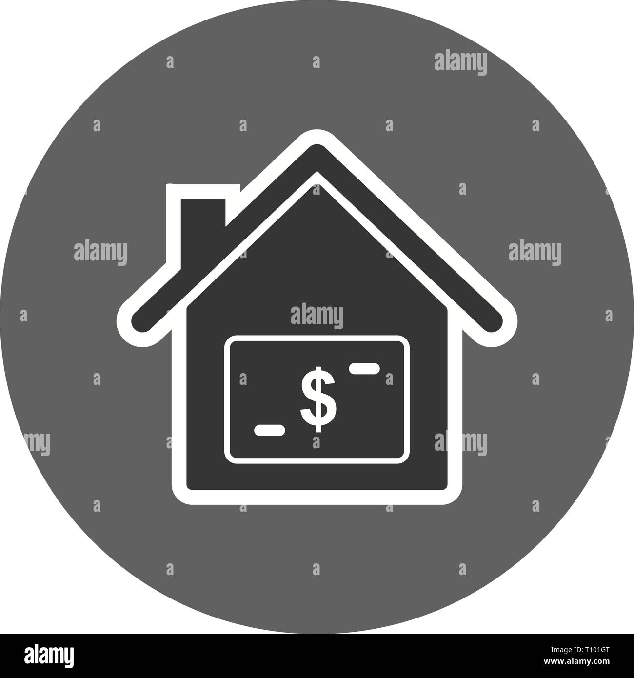 Illustration House Price Icon Stock Photo - Alamy