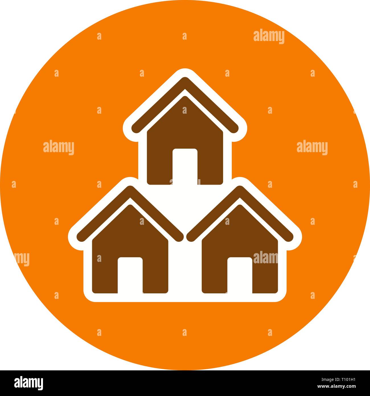 Illustration Neighborhood Icon Stock Photo - Alamy