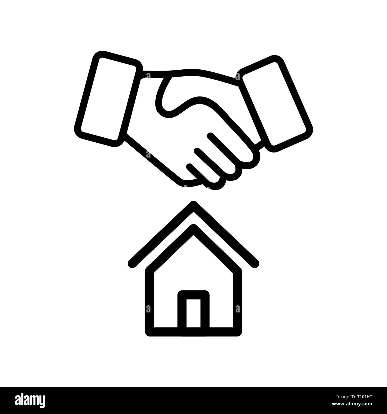 Illustration House Deal Icon Stock Photo - Alamy