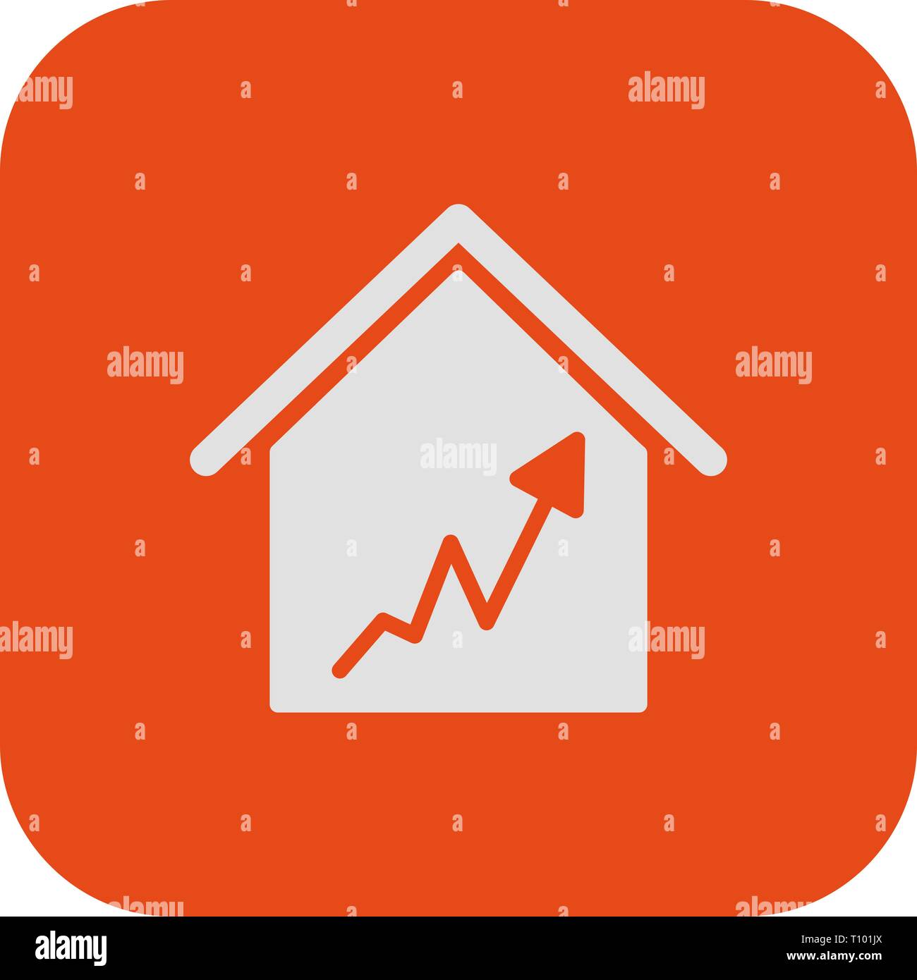 Illustration Graph House Icon Stock Photo - Alamy