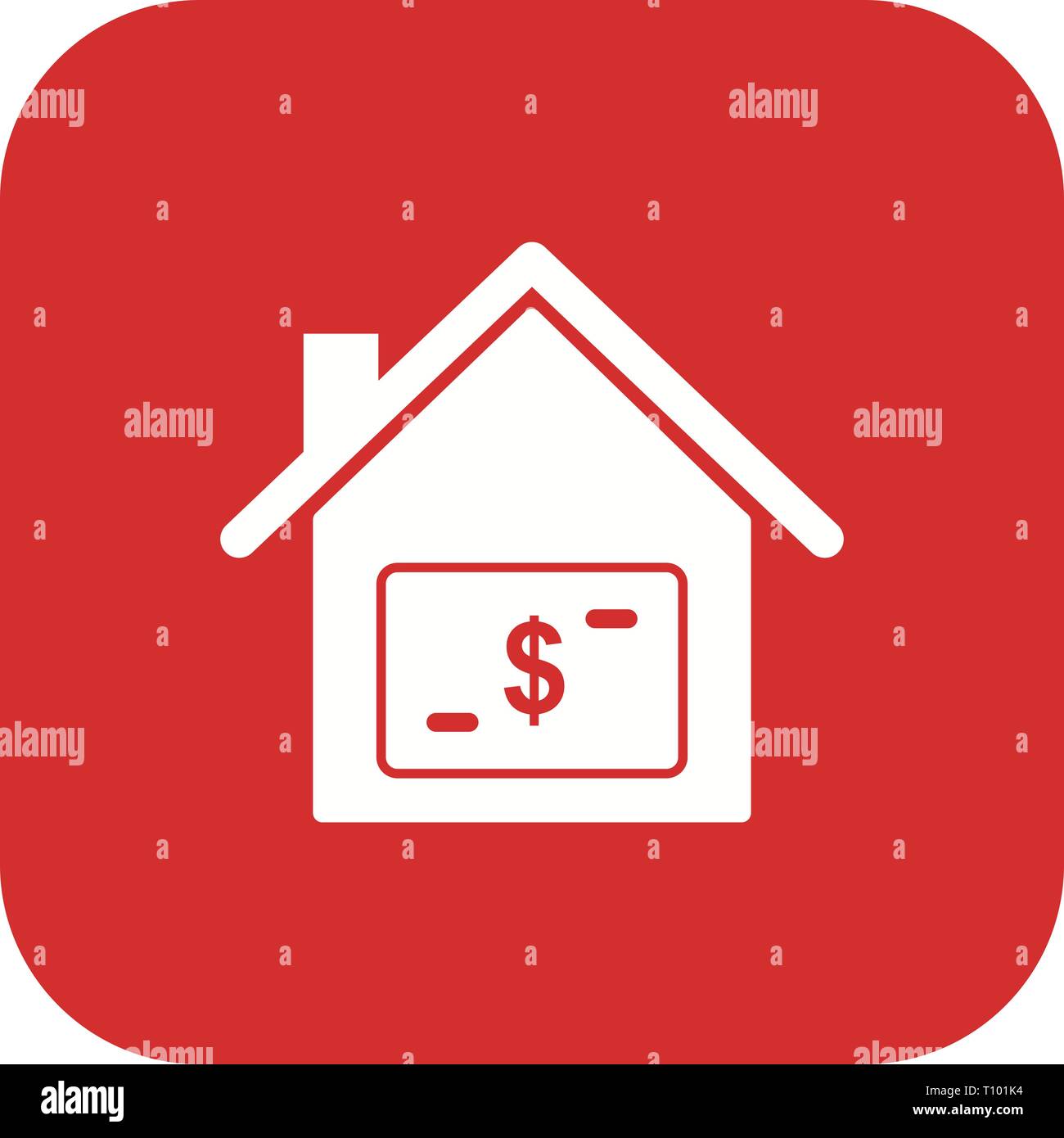 Illustration House Price Icon Stock Photo - Alamy