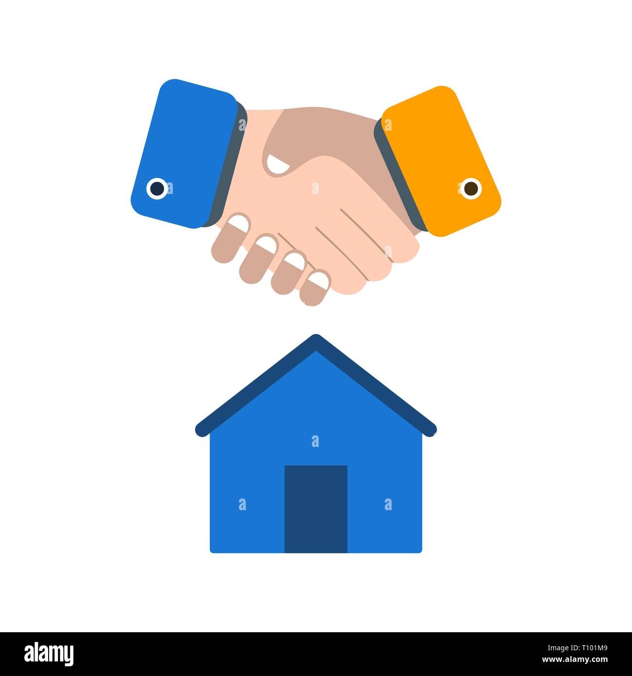 Illustration House Deal Icon Stock Photo - Alamy
