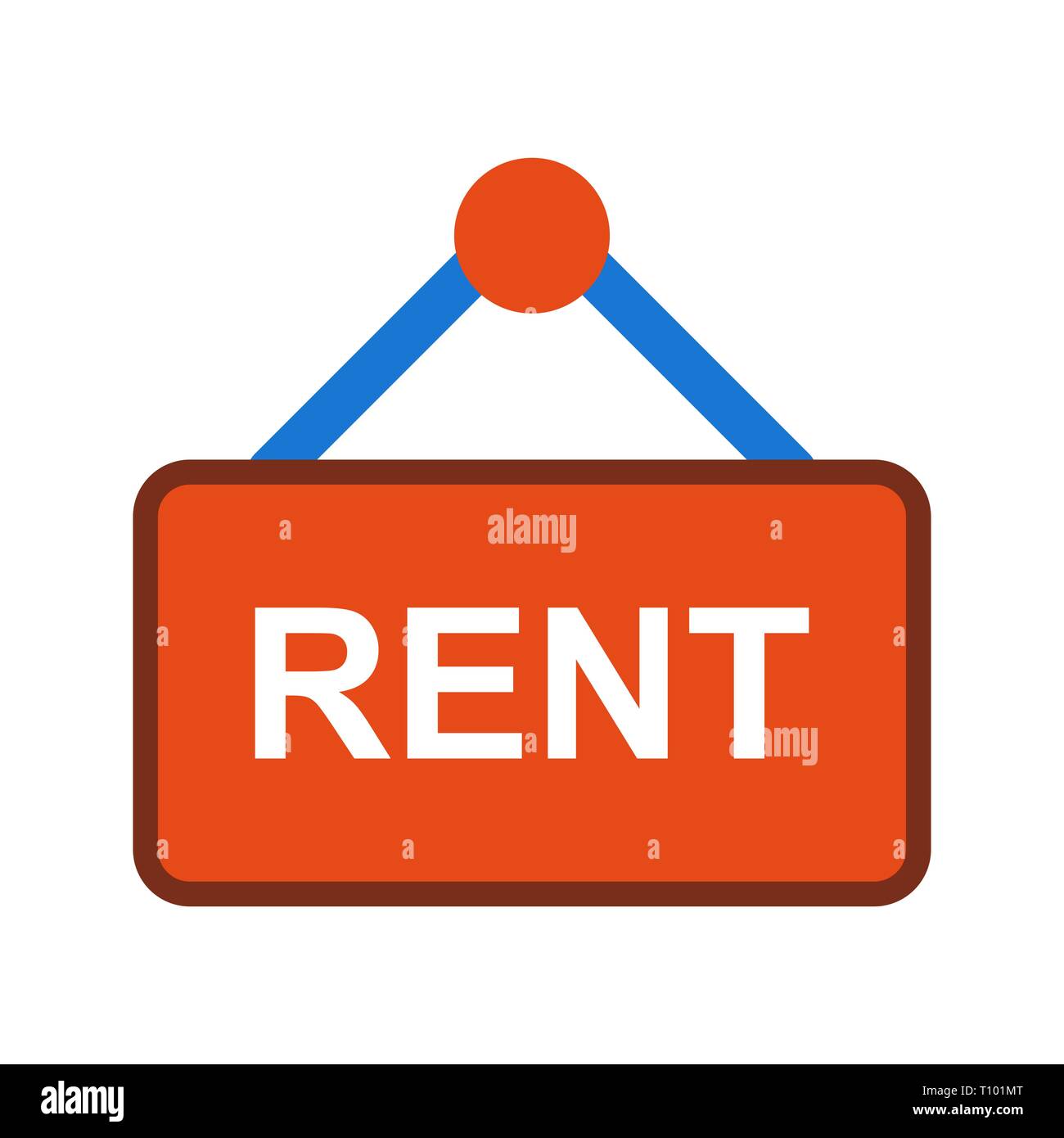 Illustration Rent Icon Stock Photo - Alamy