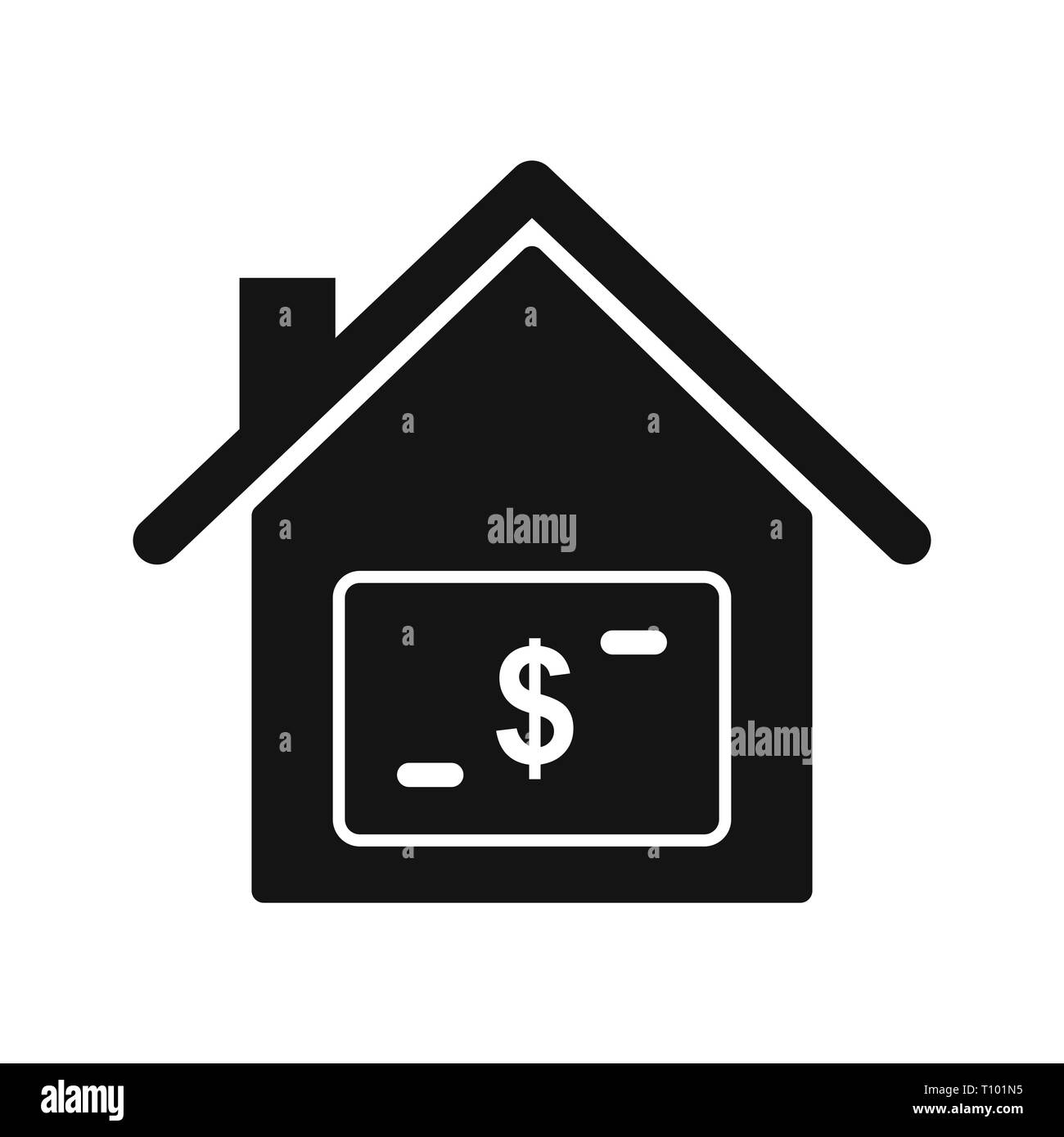 Illustration House Price Icon Stock Photo - Alamy