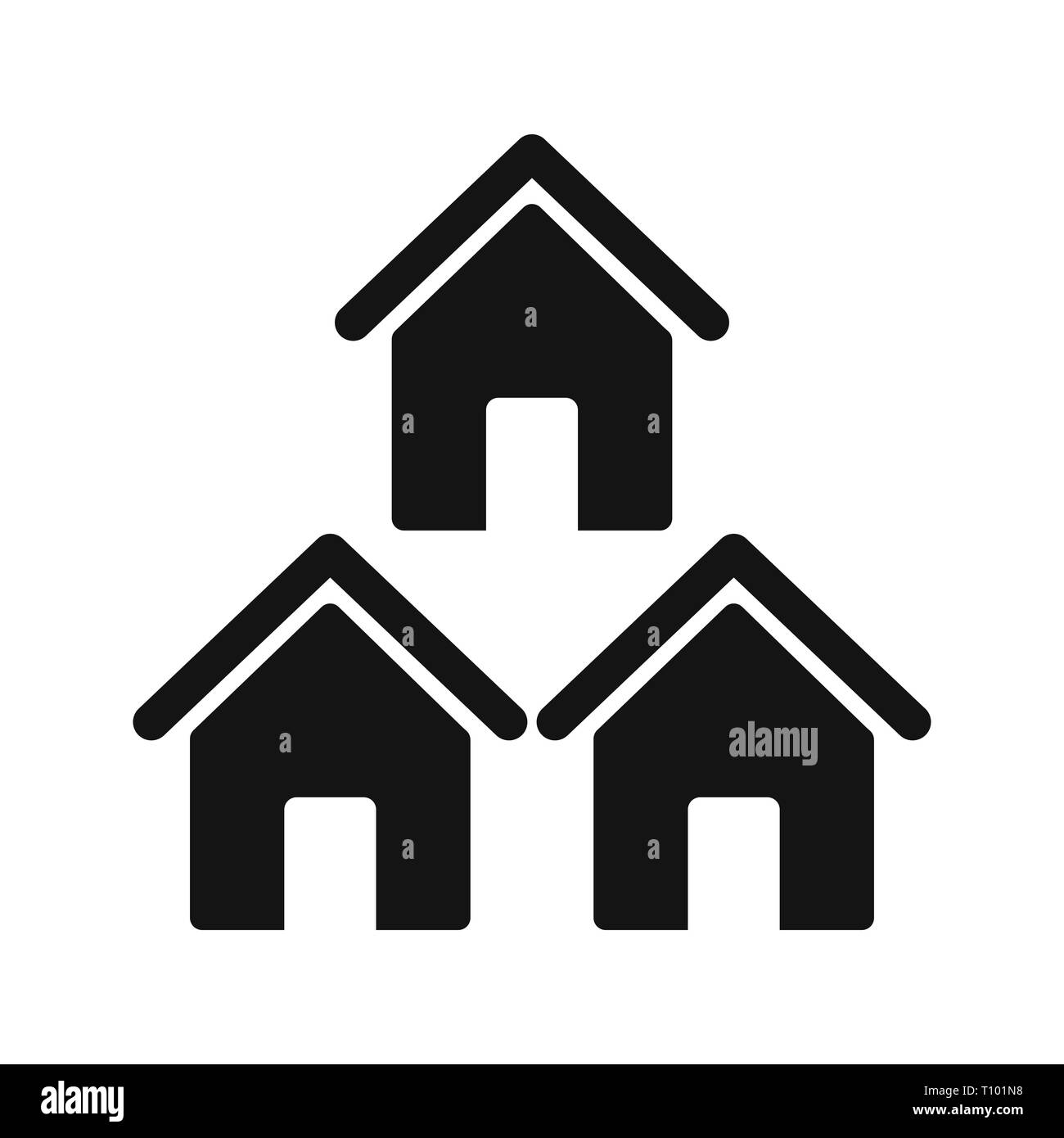 Illustration Neighborhood Icon Stock Photo - Alamy