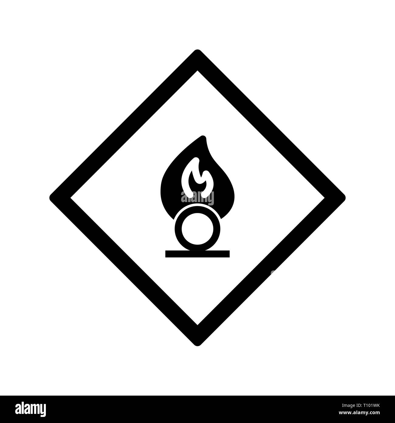 Illustration Oxidizing agent Road Sign Icon Stock Photo - Alamy
