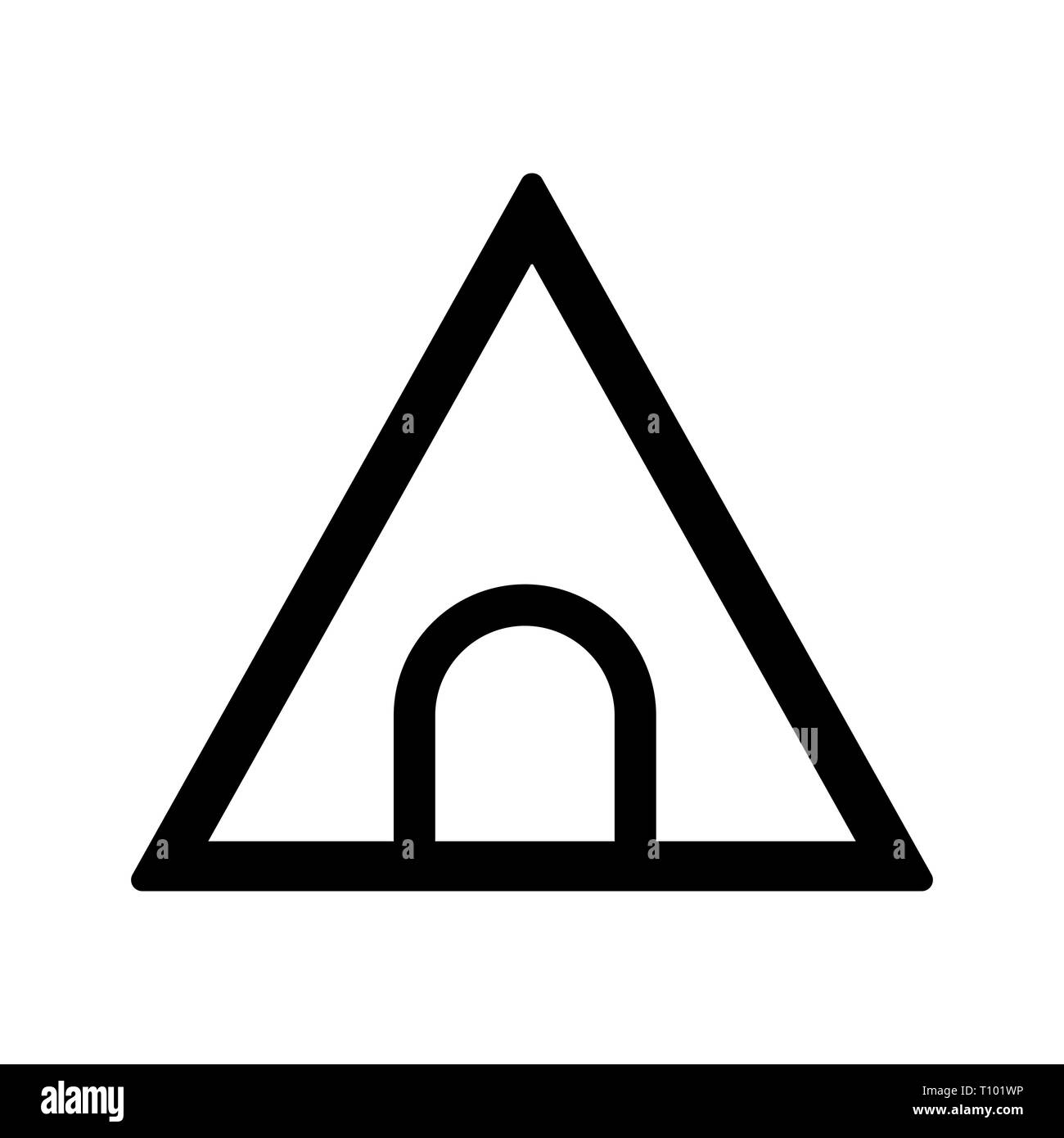 Tunnel road sign Black and White Stock Photos & Images - Alamy