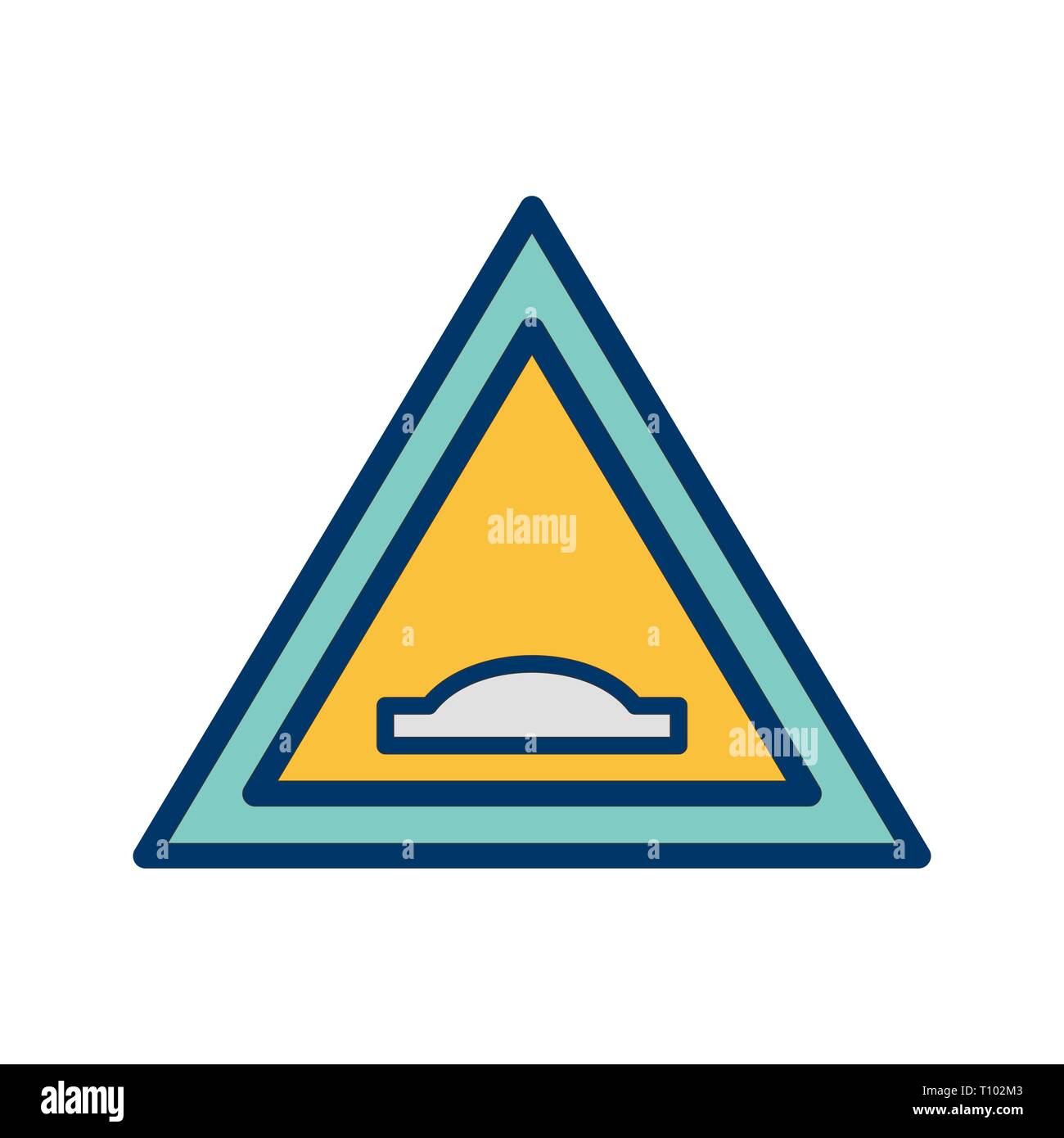 Road hump sign Cut Out Stock Images & Pictures - Alamy