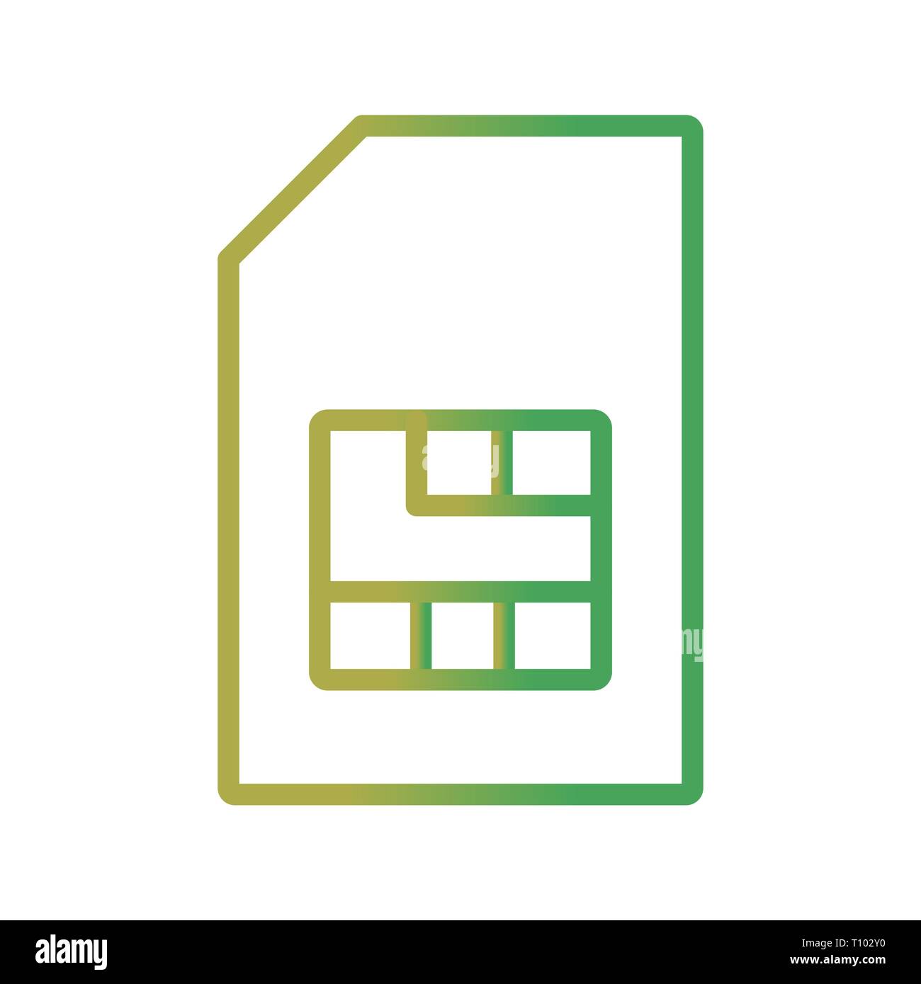 Illustration Sim Icon Stock Photo - Alamy